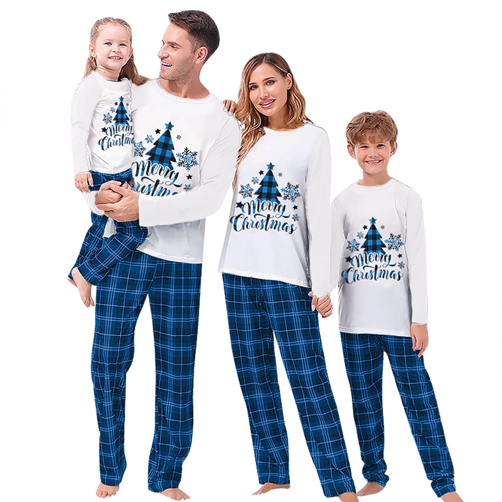 Bravoy Family Matching Christmas Pajamas, Christmas TreeLetter Print ...