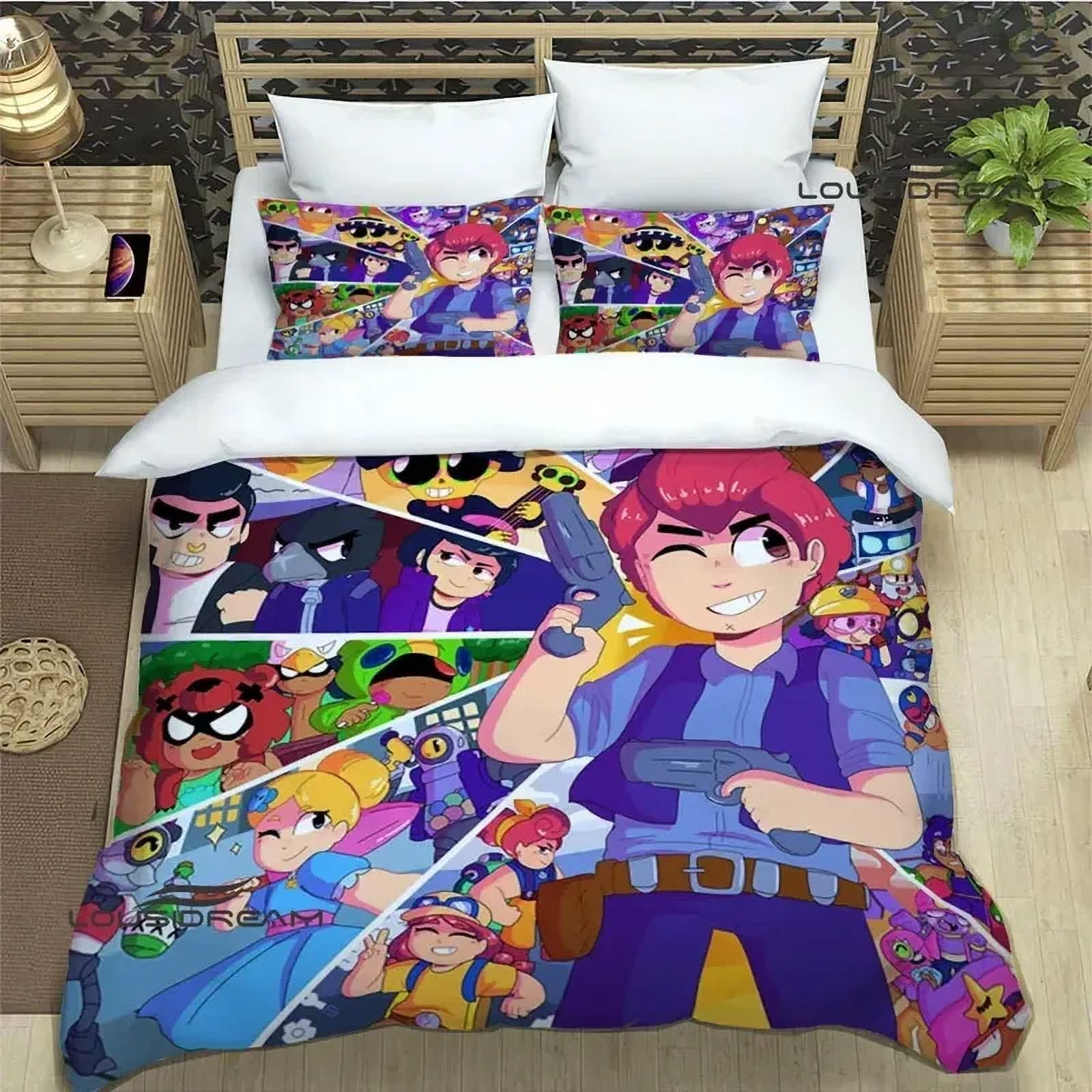Brawl Sstars Bedding Twin Comforter Set for Boys Girls Brawl Sstars ...