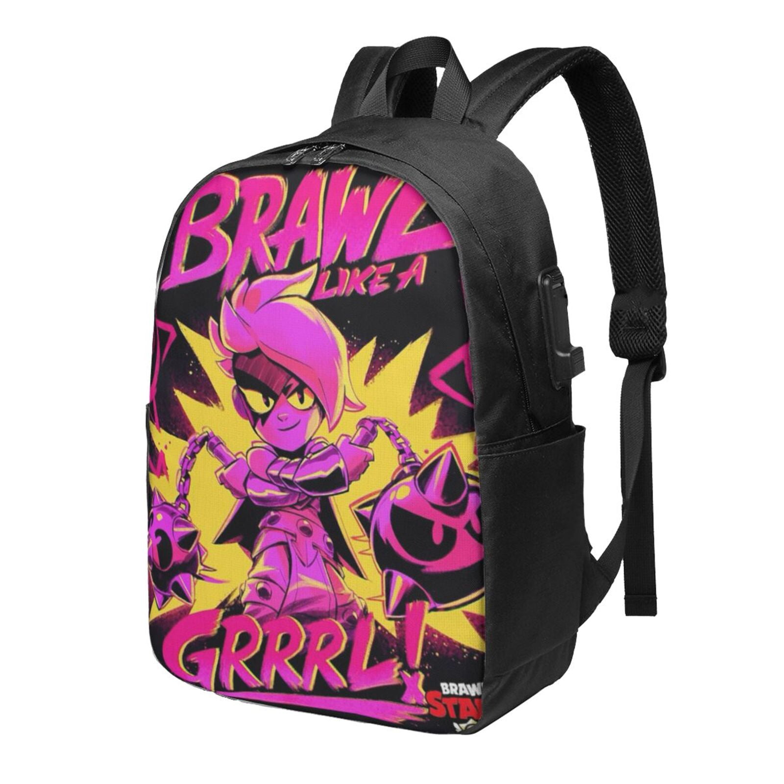Brawl Stars Backpack With Usb Port Laptop Backpack Travel Hiking Bag ...