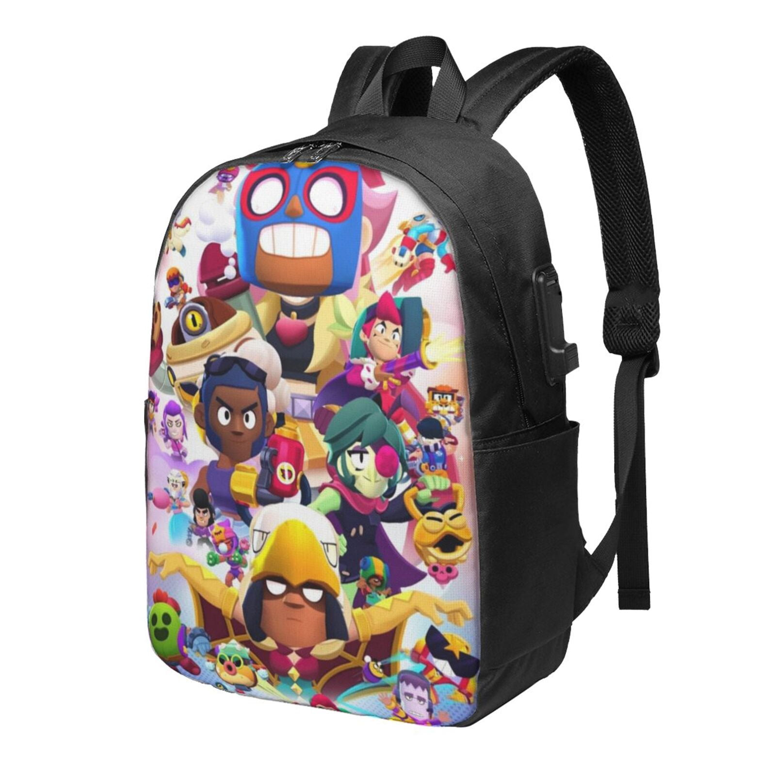 Brawl Stars Backpack With Usb Port Laptop Backpack Travel Hiking Bag ...