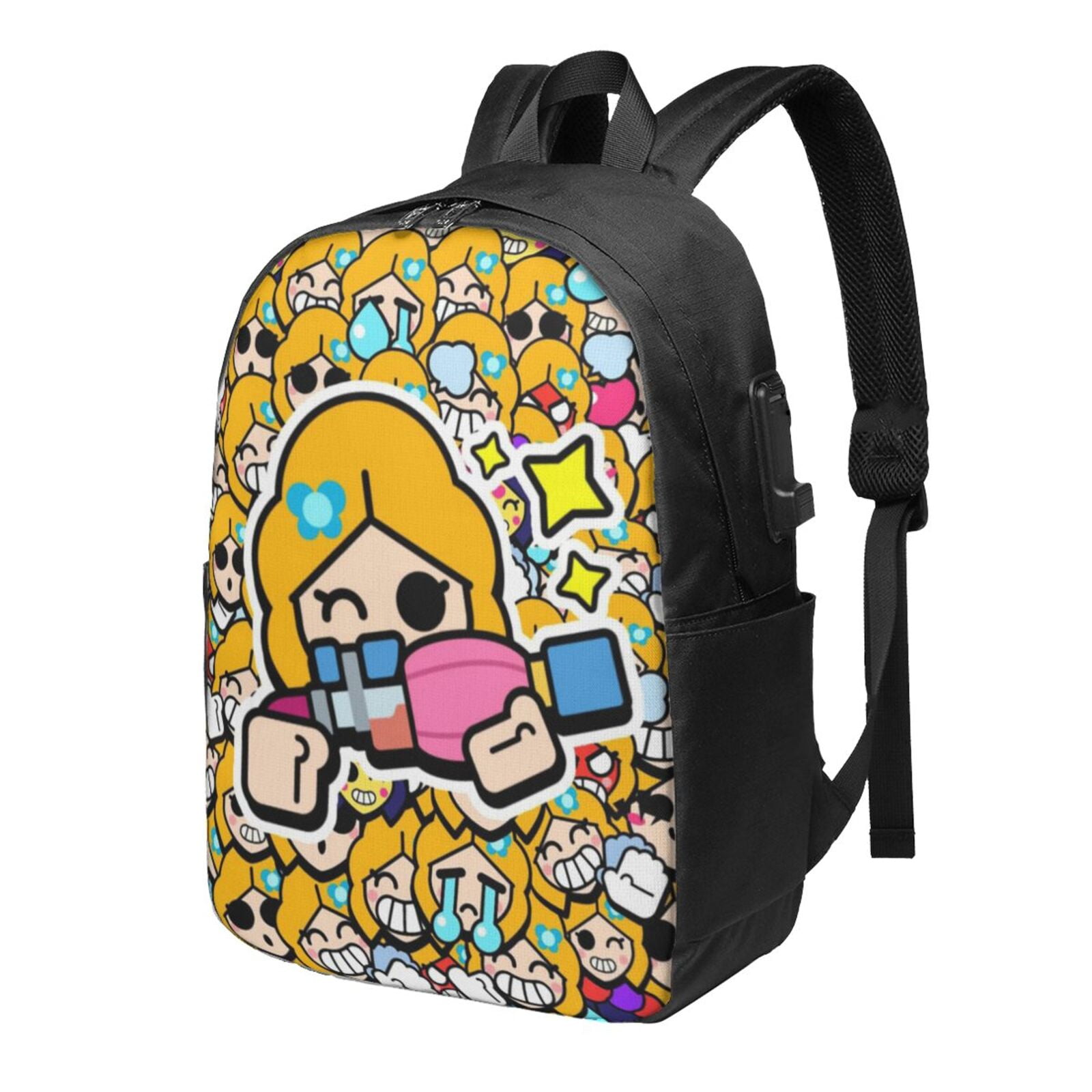 Brawl Stars Backpack With Usb Port Laptop Backpack Travel Hiking Bag ...