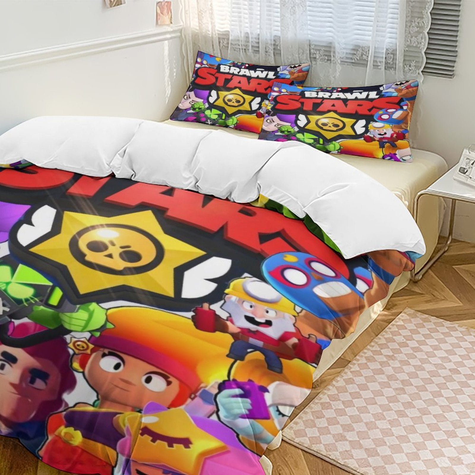 Brawl Stars Bedding Set Novelty Pattern Soft Microfiber Comforter Set 3 ...