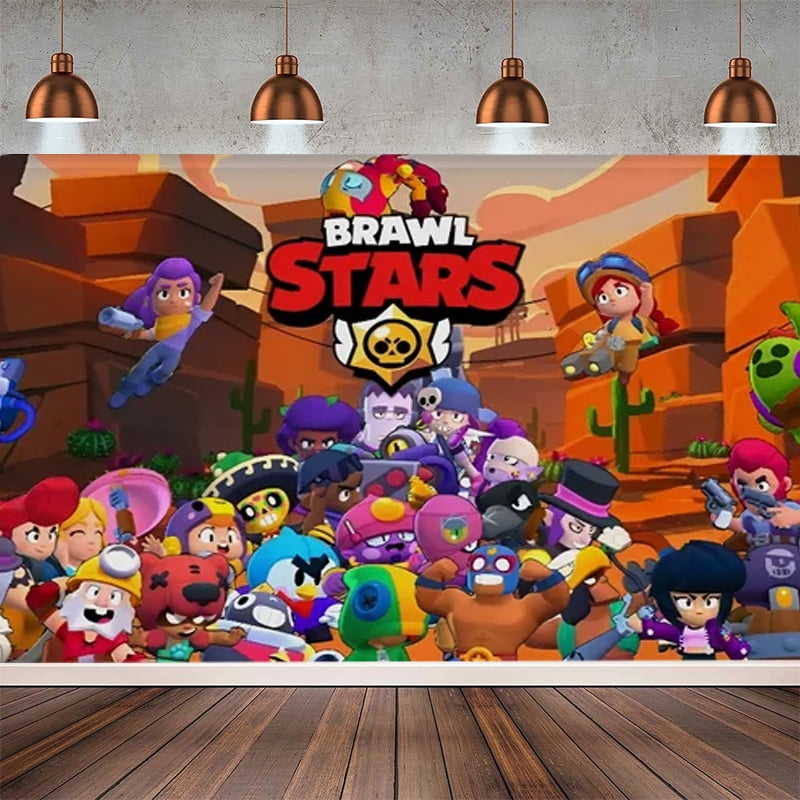 Brawl Stars Birthday Party Decoration Backdrop Wall Decoration Children ...