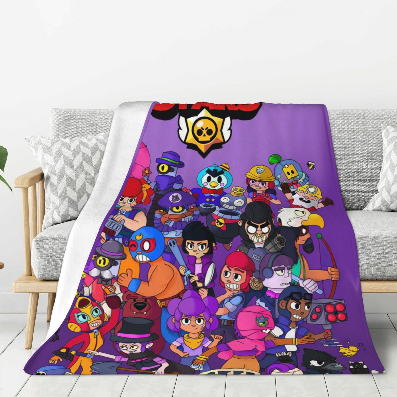 Brawl Stars Blanket 50"X40",Throw Blankets Flannel Sleep Cozy ...
