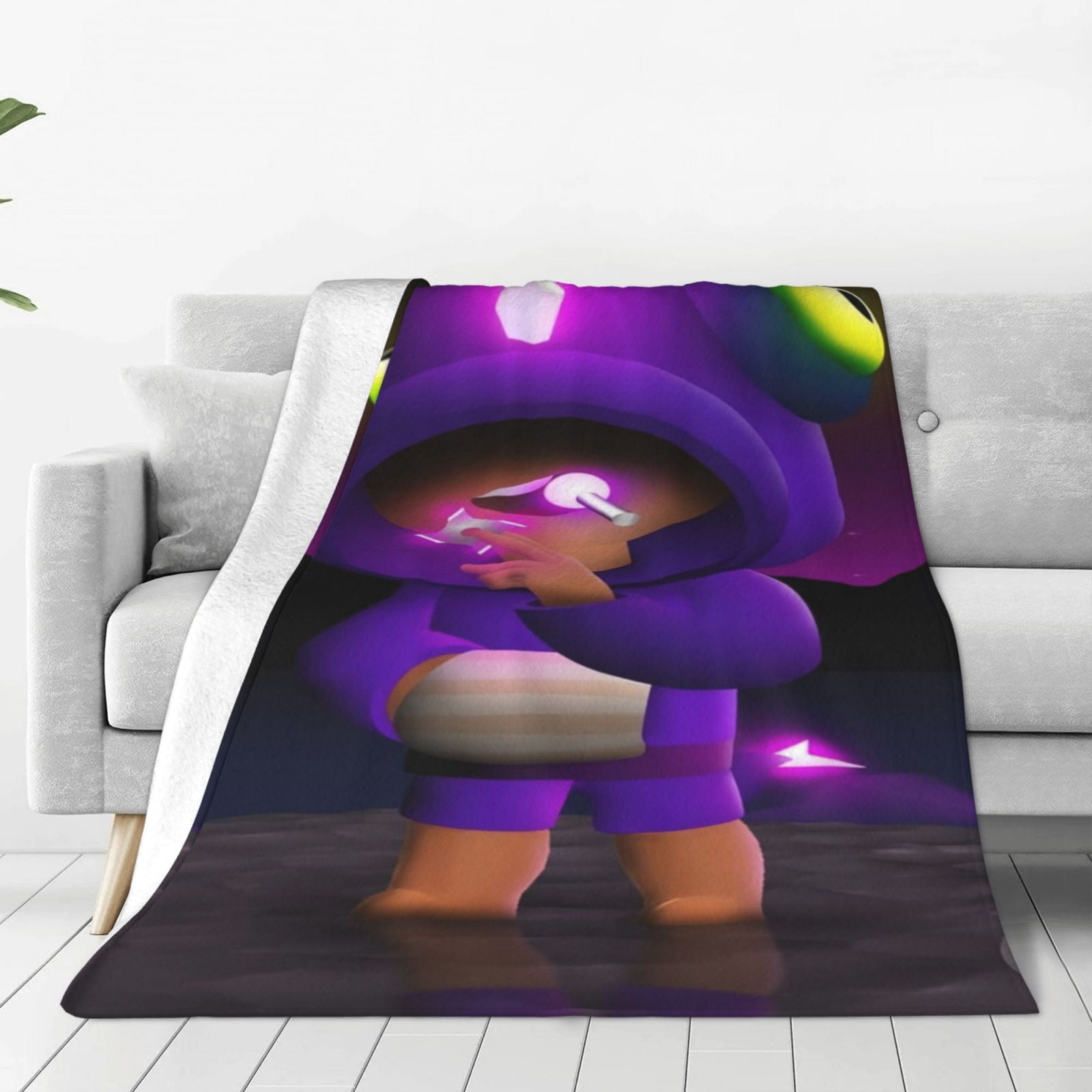 Brawl Stars Blanket Cozy Warm Flannel Throw Blanket for Living Room ...