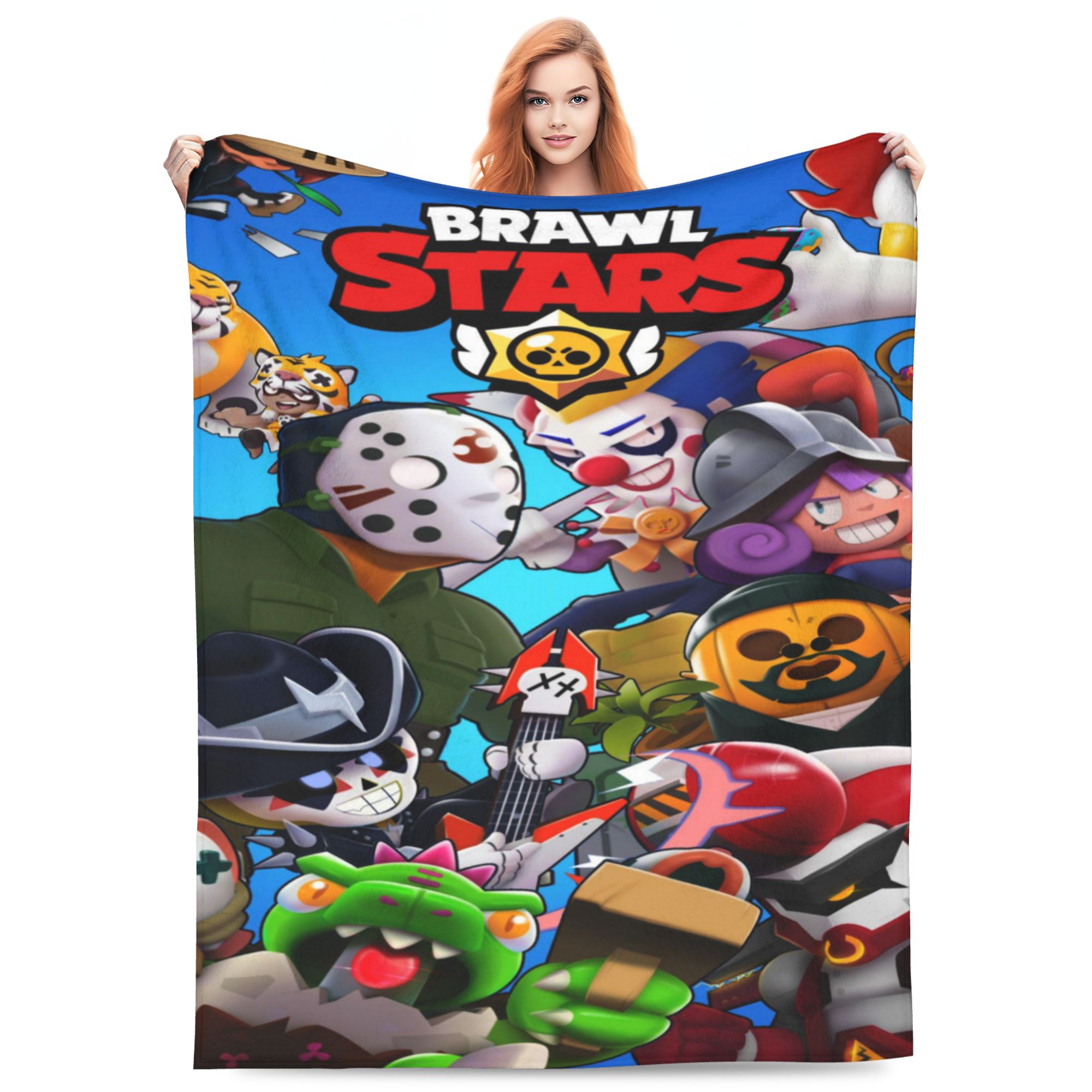 Brawl Stars Blanket Lightweight Throw Blanket Flannel Fleece Microfiber ...