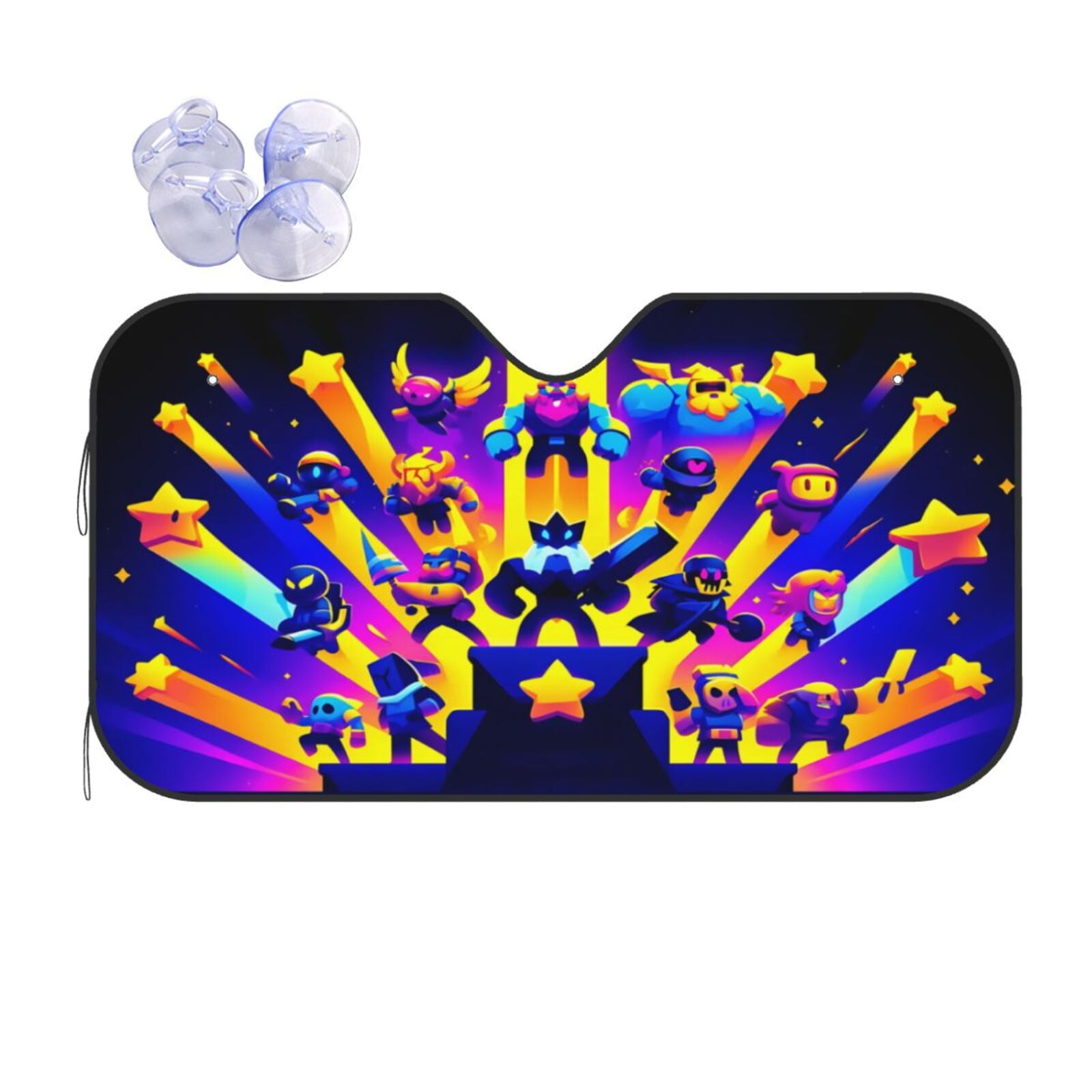 Brawl Stars Car Sunshade Front Windshield Sun Shades Foldable Car ...