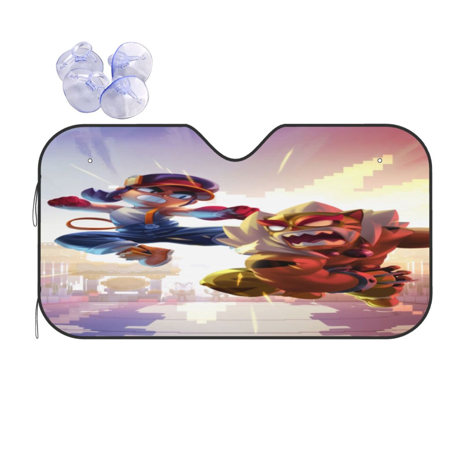 Brawl Stars Car Sunshade Front Windshield Sun Shades Foldable Car ...