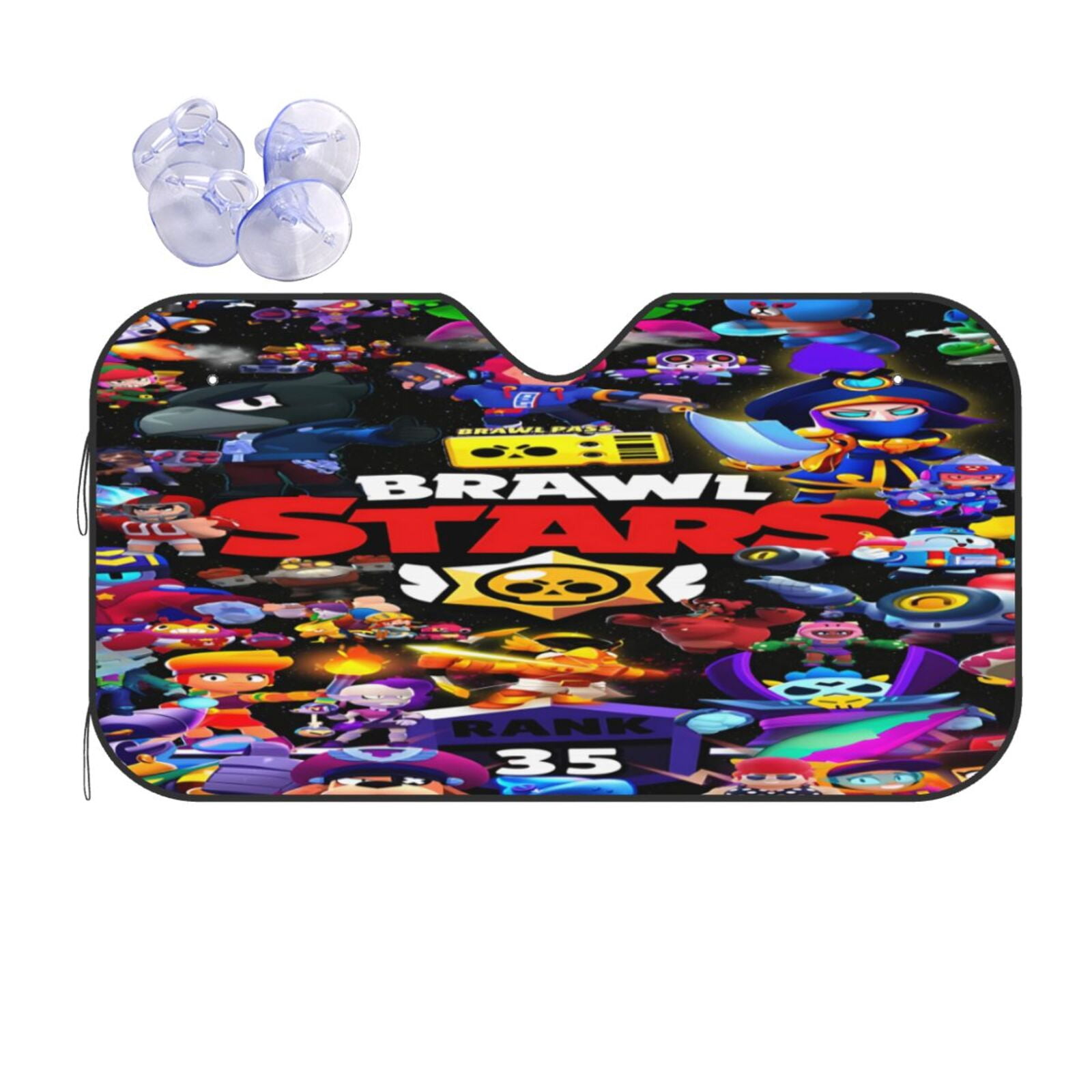 Brawl Stars Car Sunshade Front Windshield Sun Shades Foldable Car ...
