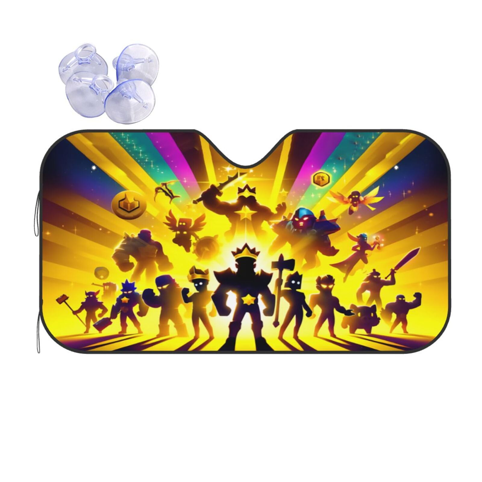 Brawl Stars Car Sunshade Front Windshield Sun Shades Foldable Car ...