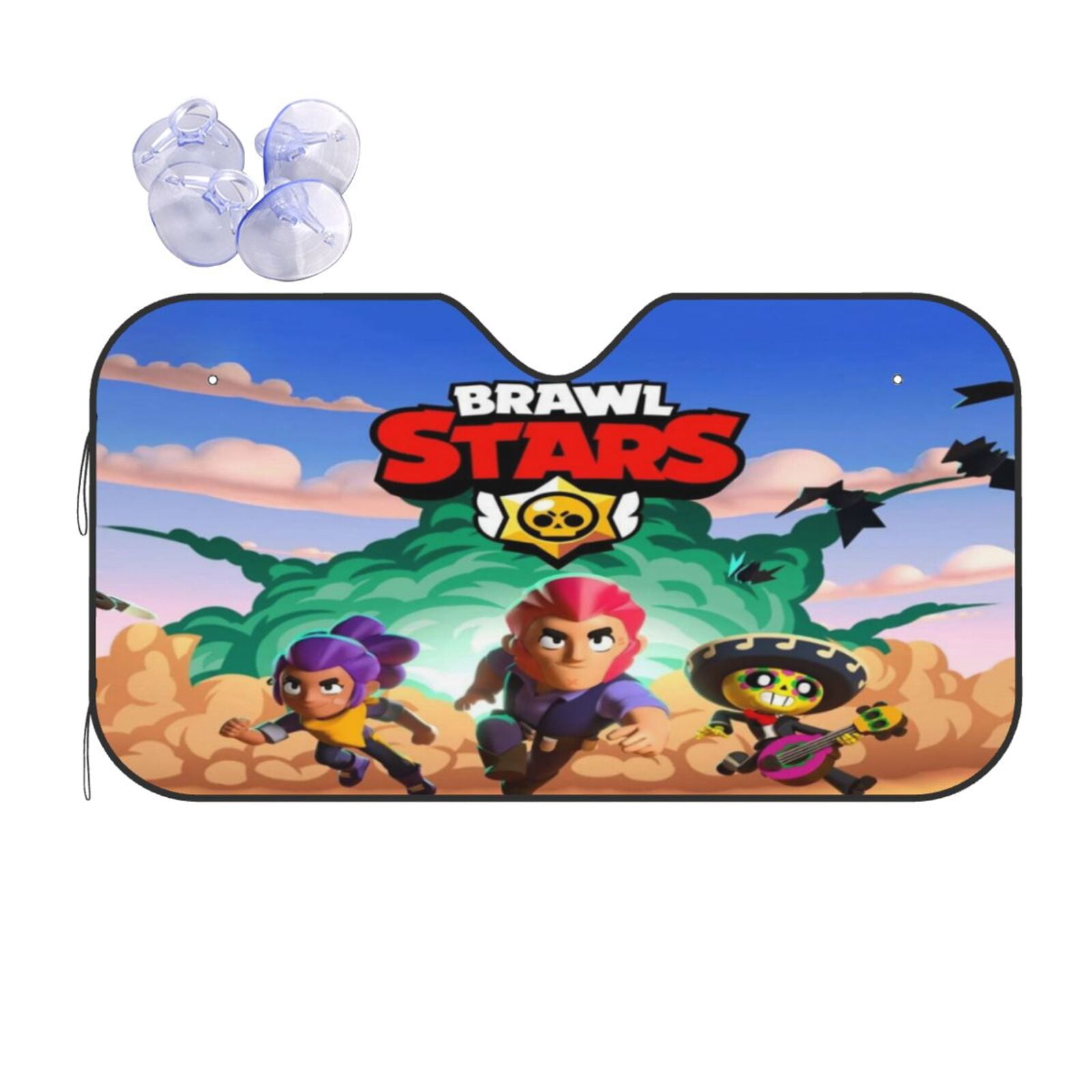 Brawl Stars Car Sunshade Front Windshield Sun Shades Foldable Car ...