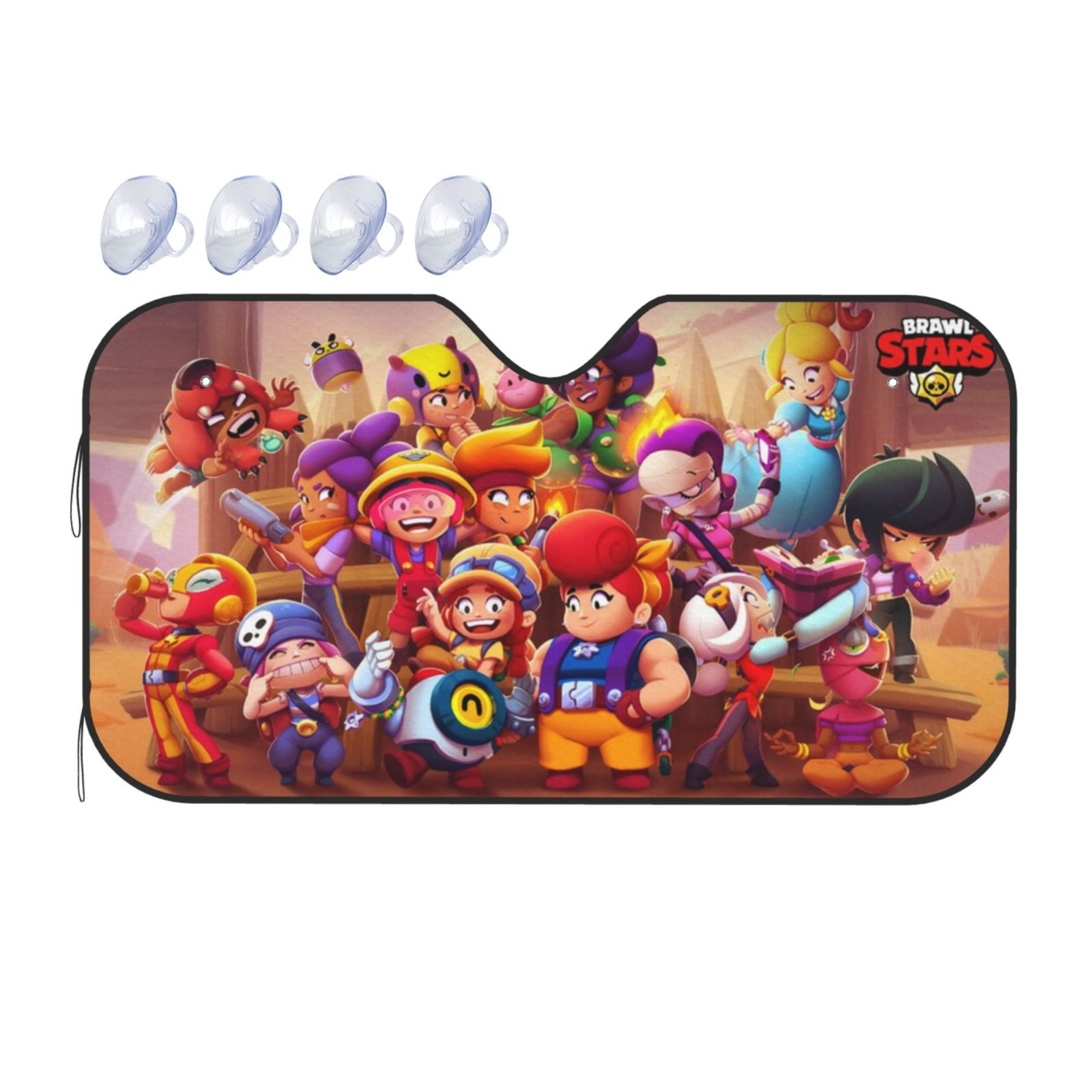 Brawl-Stars Car Windshield Sunshade Dragons Black and Red Eyes Foldable ...