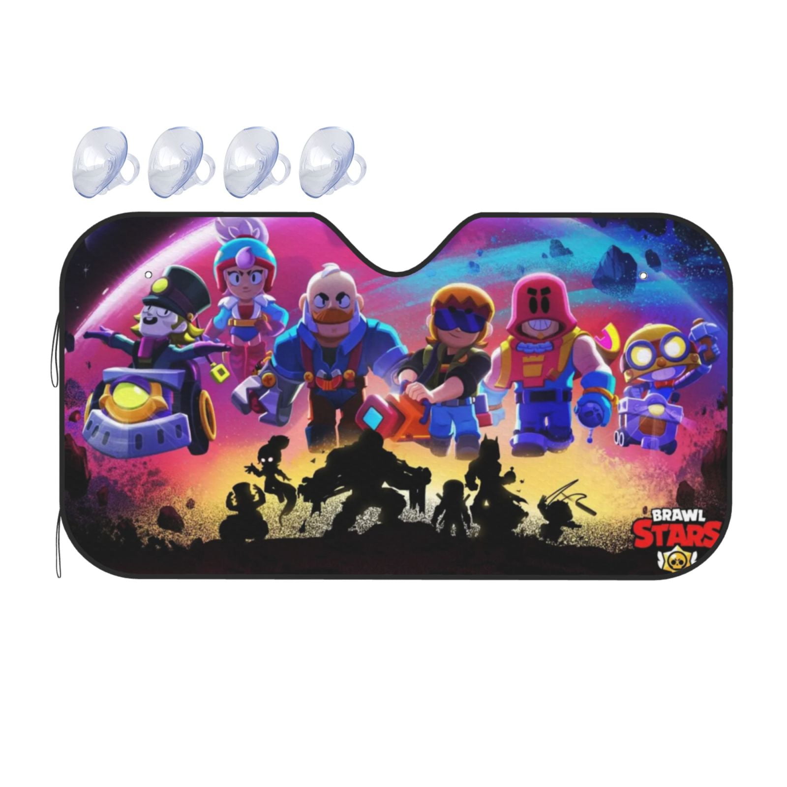 Brawl-Stars Car Windshield Sunshade Dragons Black and Red Eyes Foldable ...