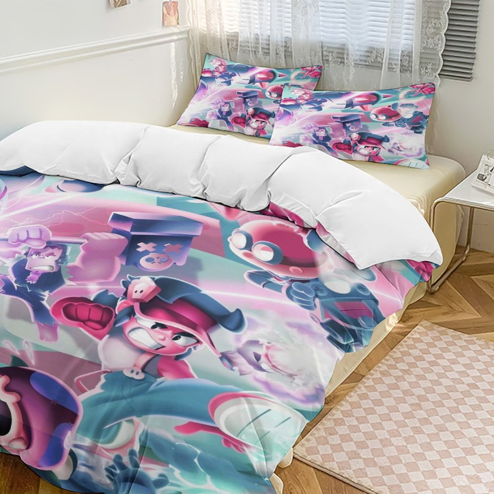 Brawl Stars Cartoon Bedding Sets Ultra Soft Skin-Friendly Duvet Cover 3 ...
