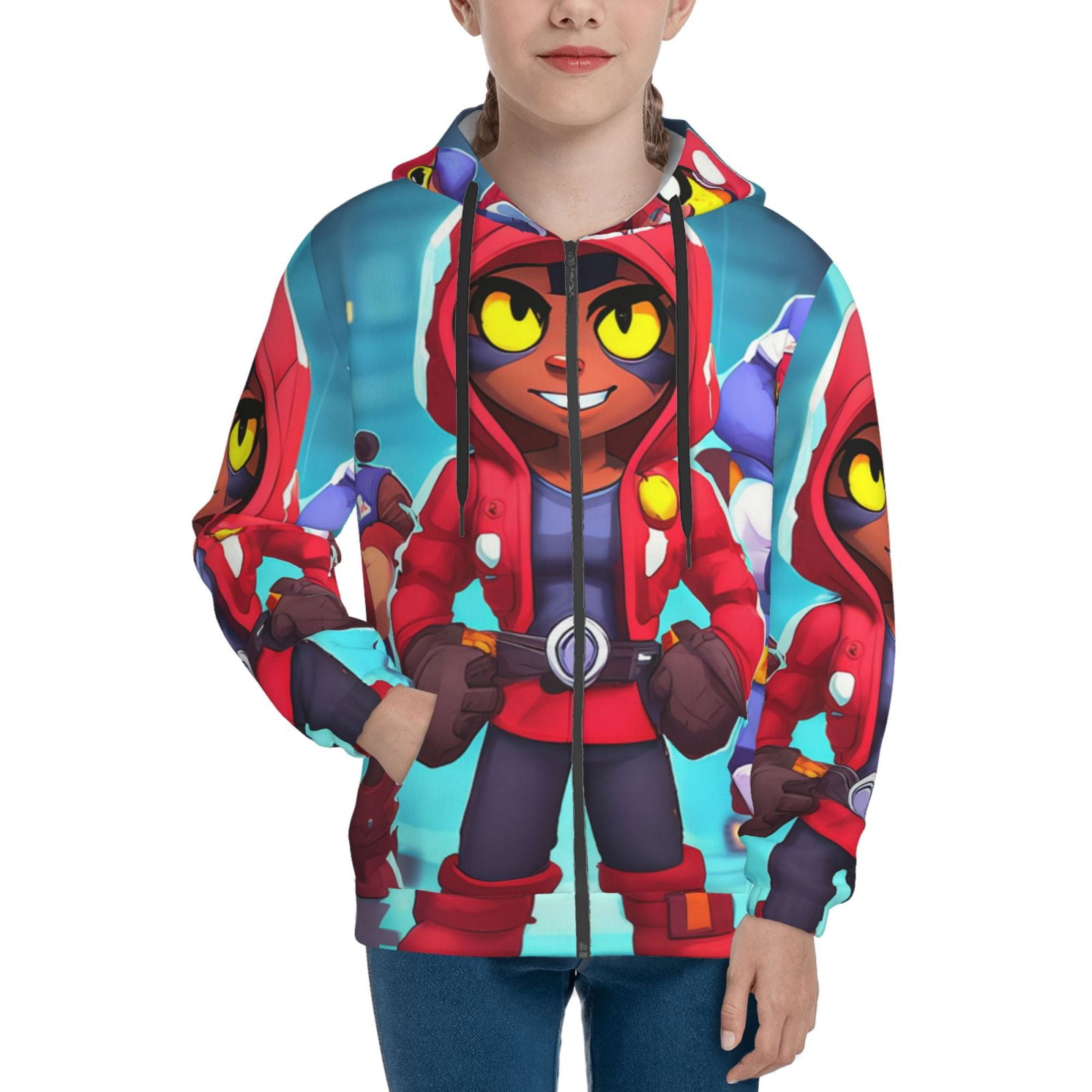 Brawl Stars Cartoon Teenager Hoodies Sweatshirts Clothes Casual Zipper ...