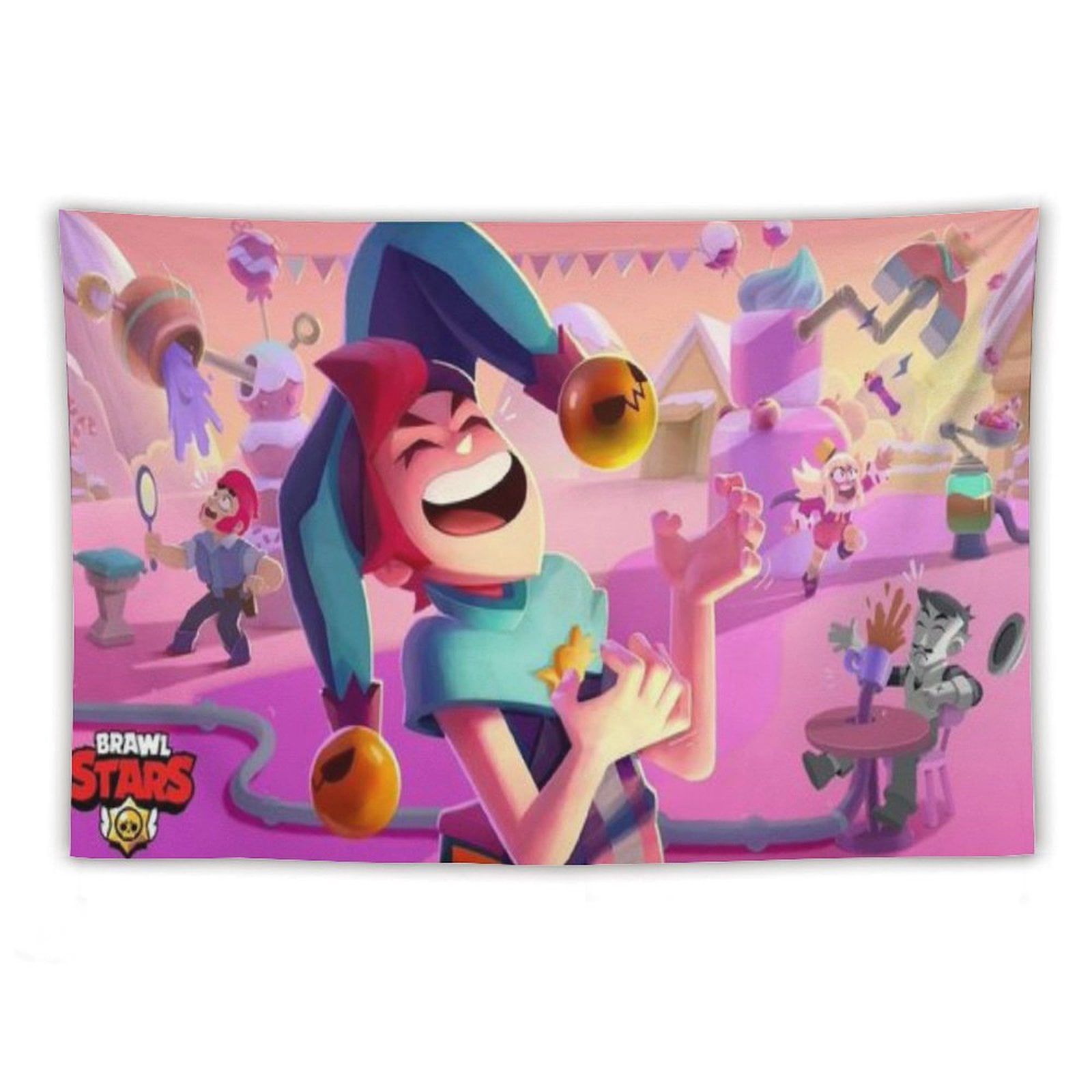 Brawl Stars Fan Art Leon Tapestry Gift Wall Hanging Backdrop for Room ...