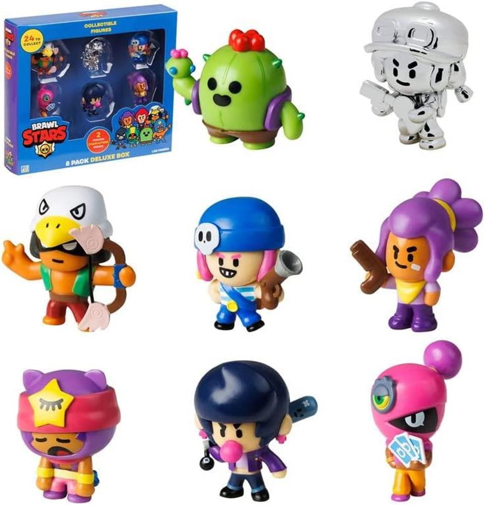 Brawl Stars Figures 8pk Spike Chrome Jessy Bo Penny Shelly Sandy ...