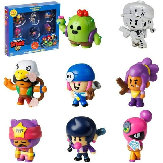 Brawl Stars Figures 8pk Spike Chrome Jessy Bo Penny Shelly Sandy ...
