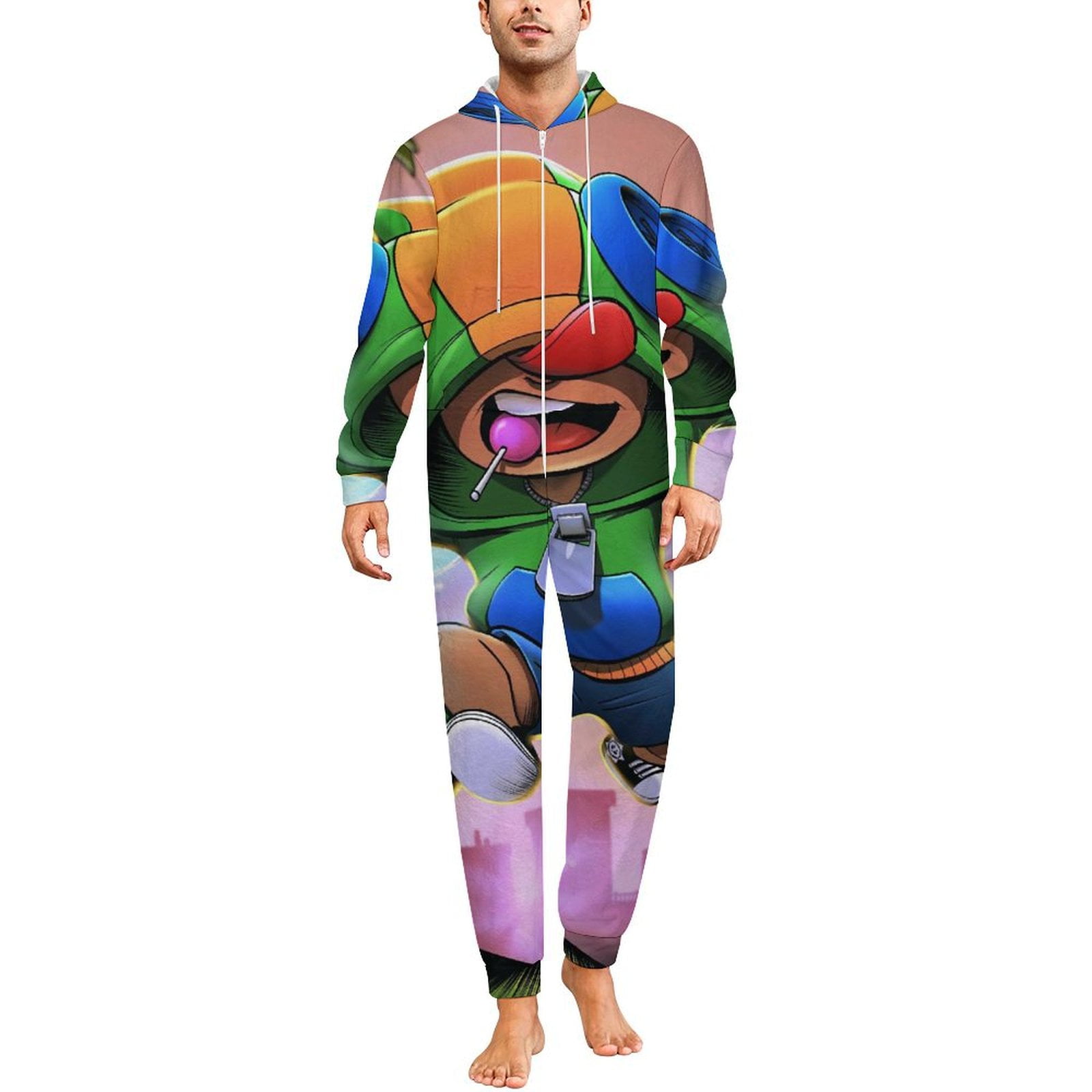 Brawl Stars Jumpsuit for Men Women Hooded Flannel Onesie Rompers Soft ...