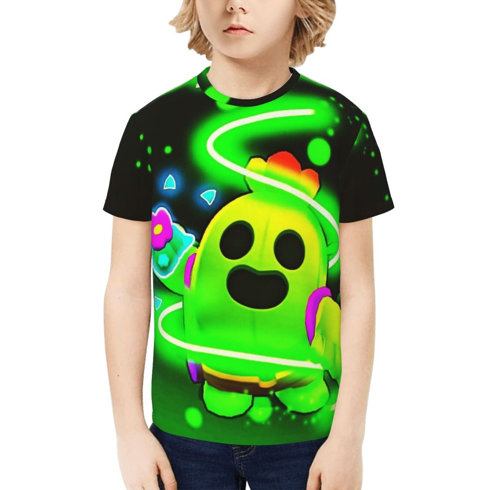 Brawl Stars Kids 3D Print Graphic T Shirts Funny Cartoon Casual Short ...