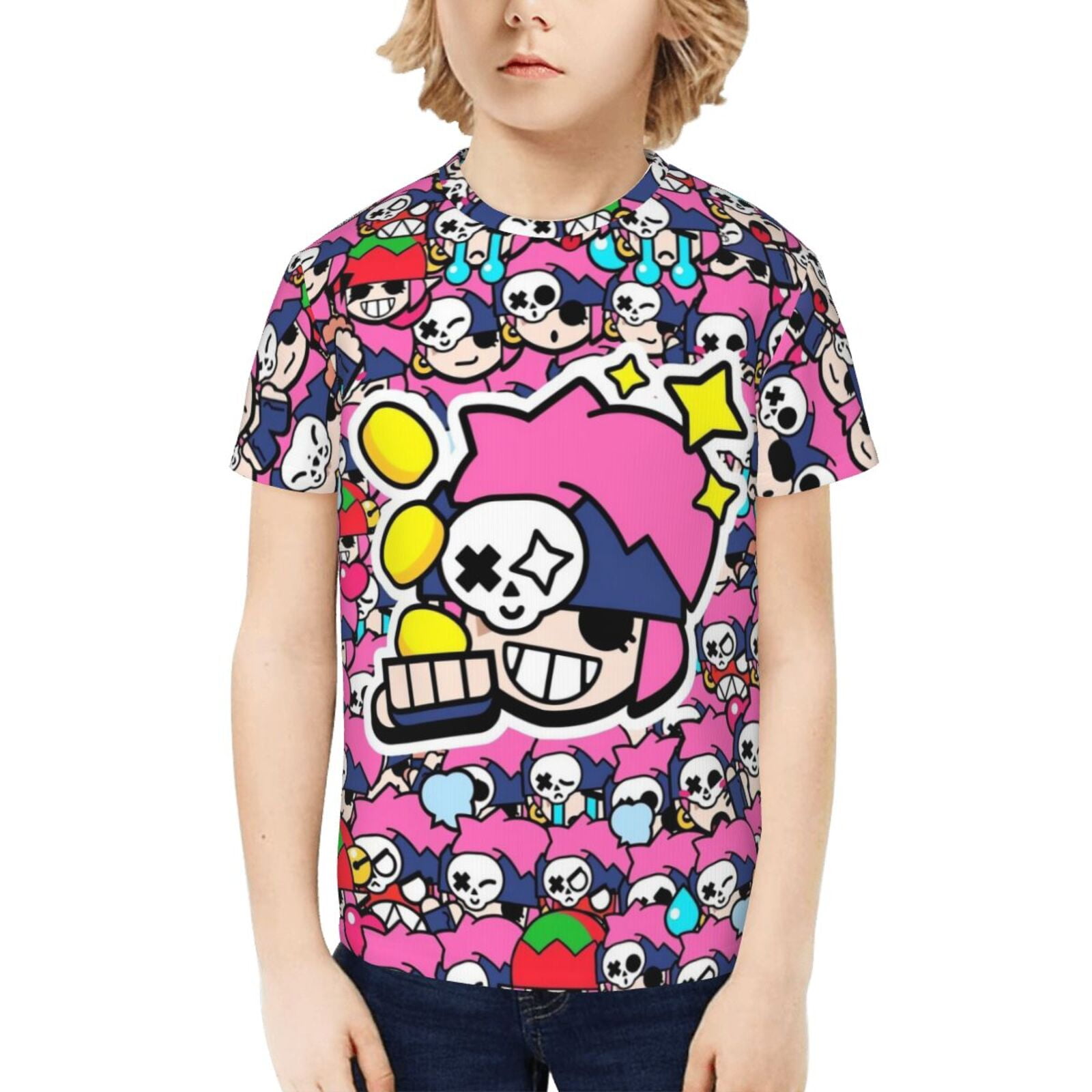 Brawl Stars Kids T-Shirt 3d Printed Graphic T-Shirts Boys And Girls ...