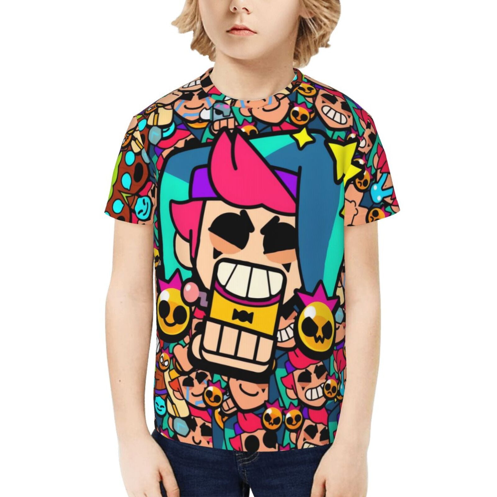 Brawl Stars Kids T-Shirt 3d Printed Graphic T-Shirts Boys And Girls ...