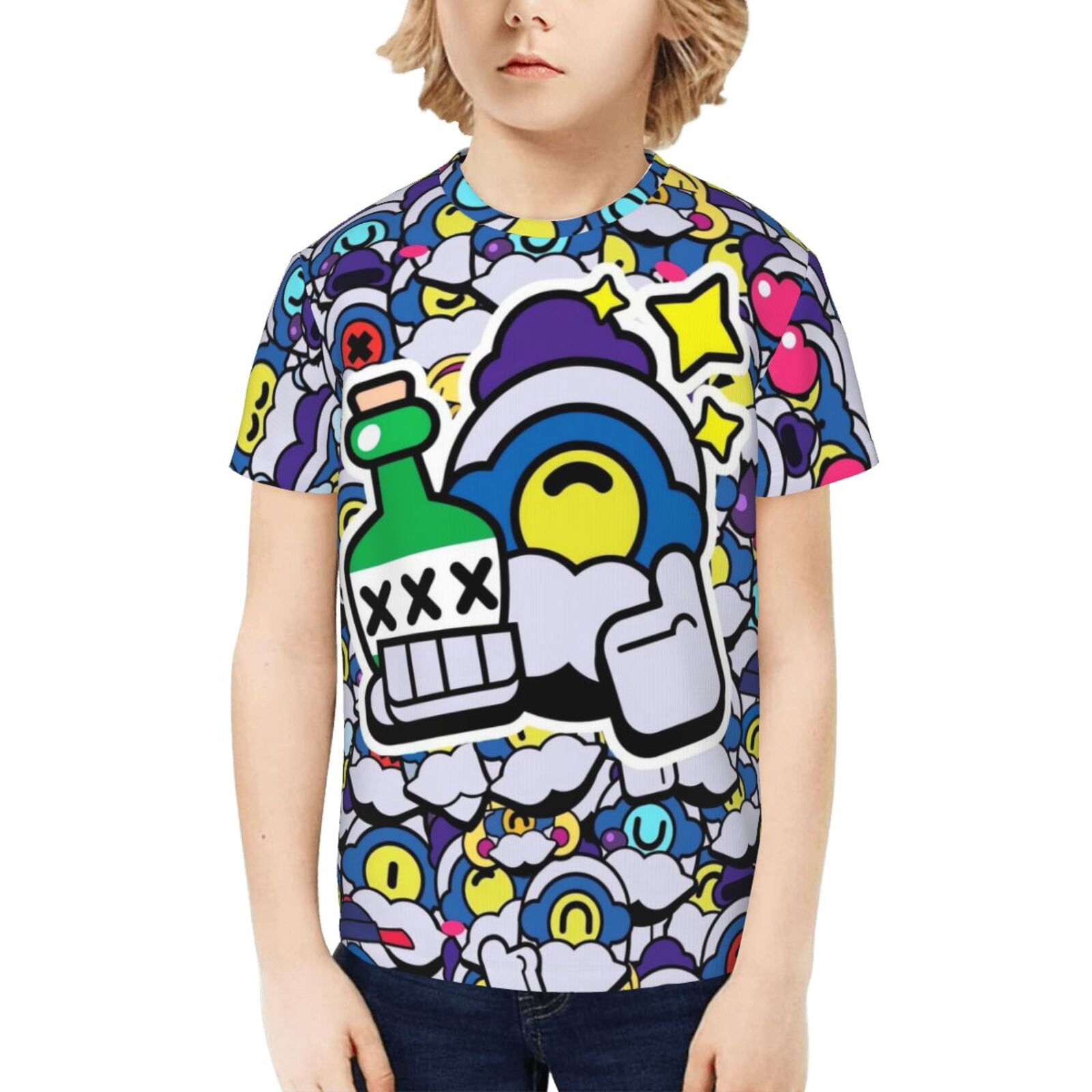 Brawl Stars Kids T-Shirt 3d Printed Graphic T-Shirts Boys And Girls ...