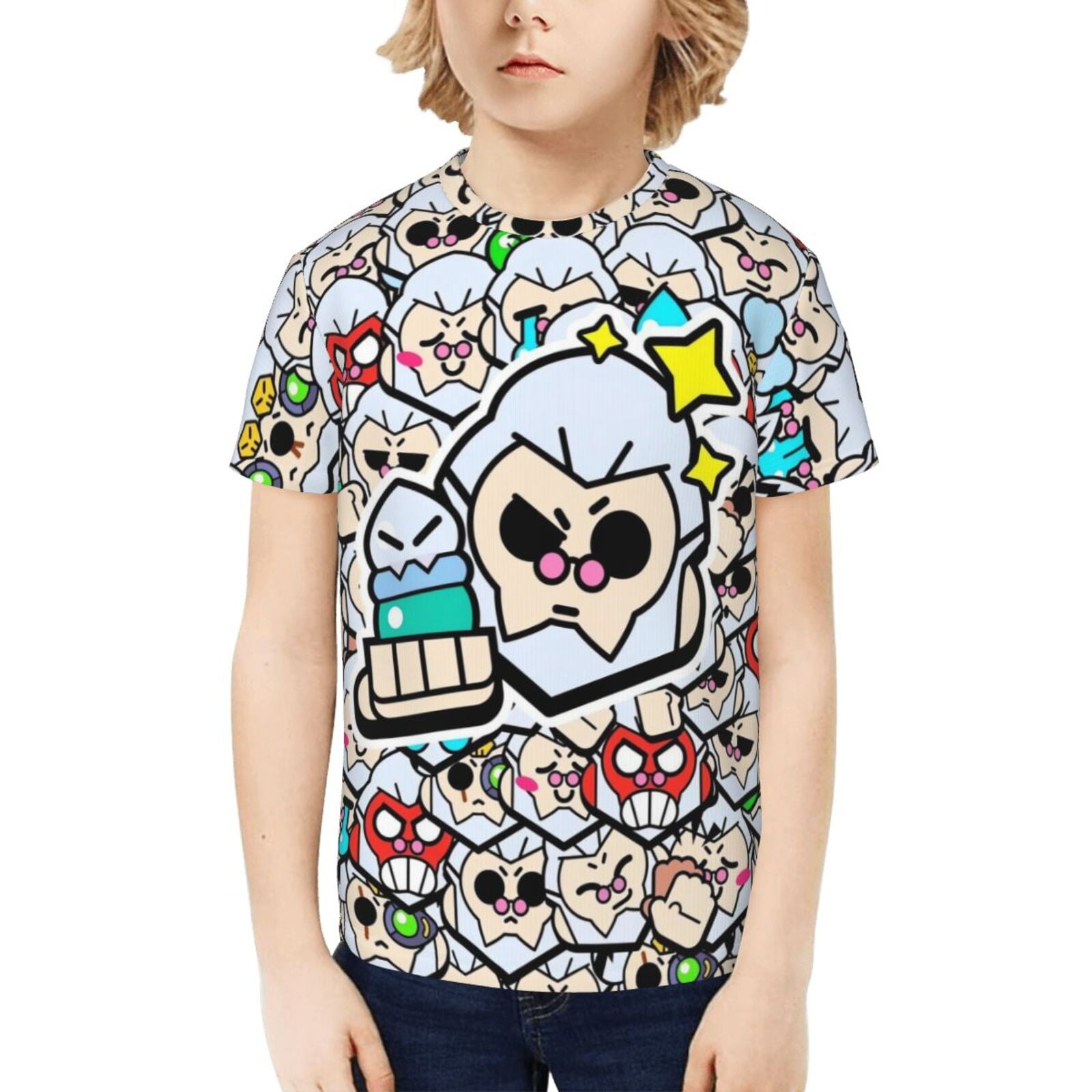 Brawl Stars Kids T-Shirt 3d Printed Graphic T-Shirts Boys And Girls ...