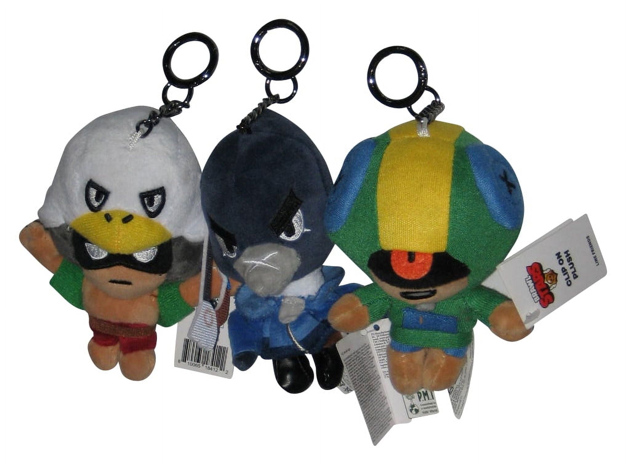 Brawl Stars Line Friends Bullsitoy 4-Inch Bo Cro & Leon Clip-On Plush ...