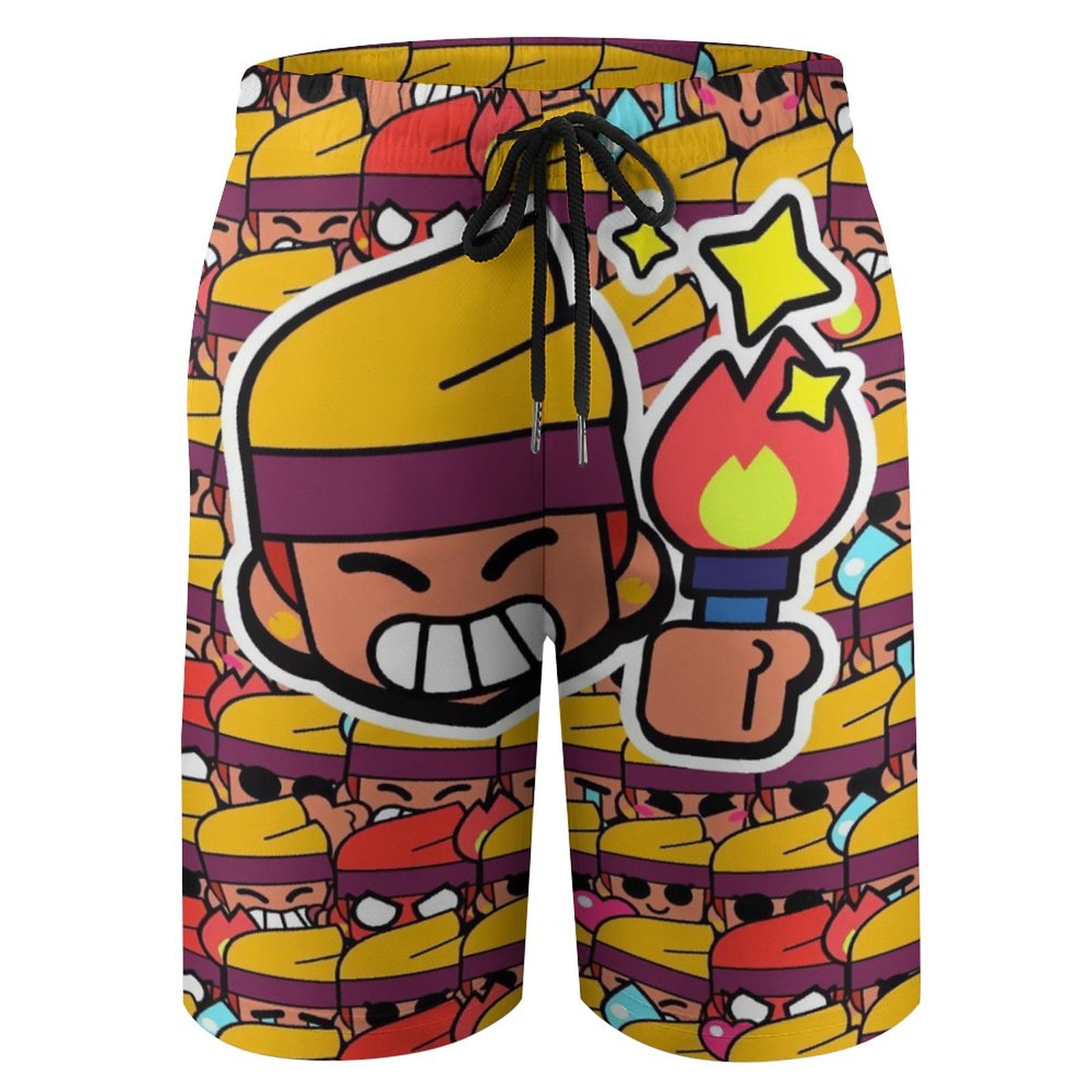 Brawl Stars Men's Beach Shorts Swim Trunks Quick Dry Casual Polyester ...