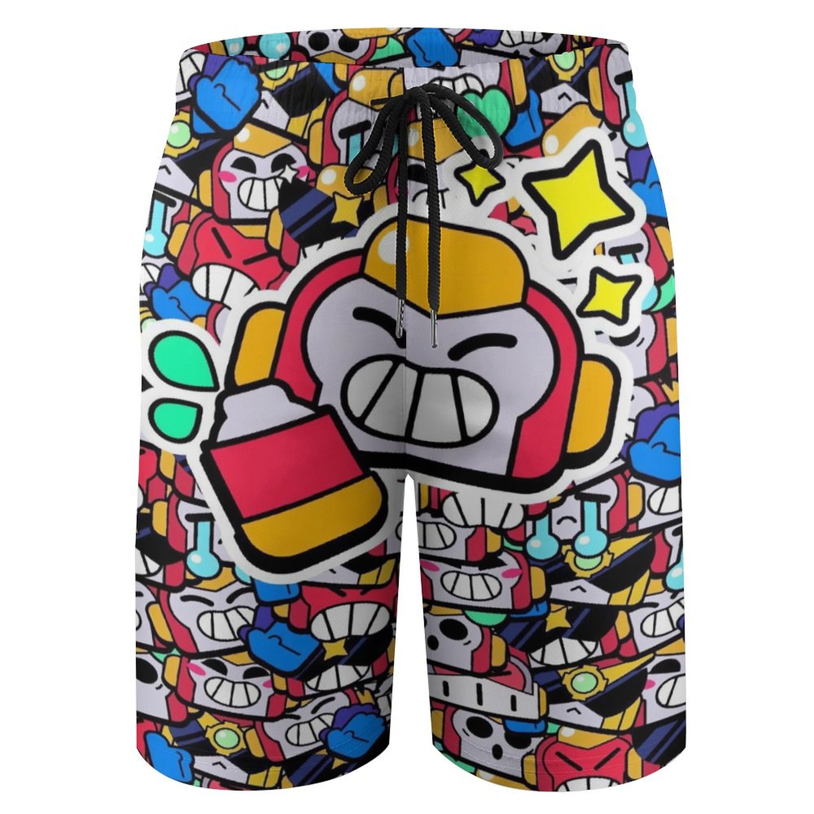 Brawl Stars Men's Beach Shorts Swim Trunks Quick Dry Casual Polyester ...