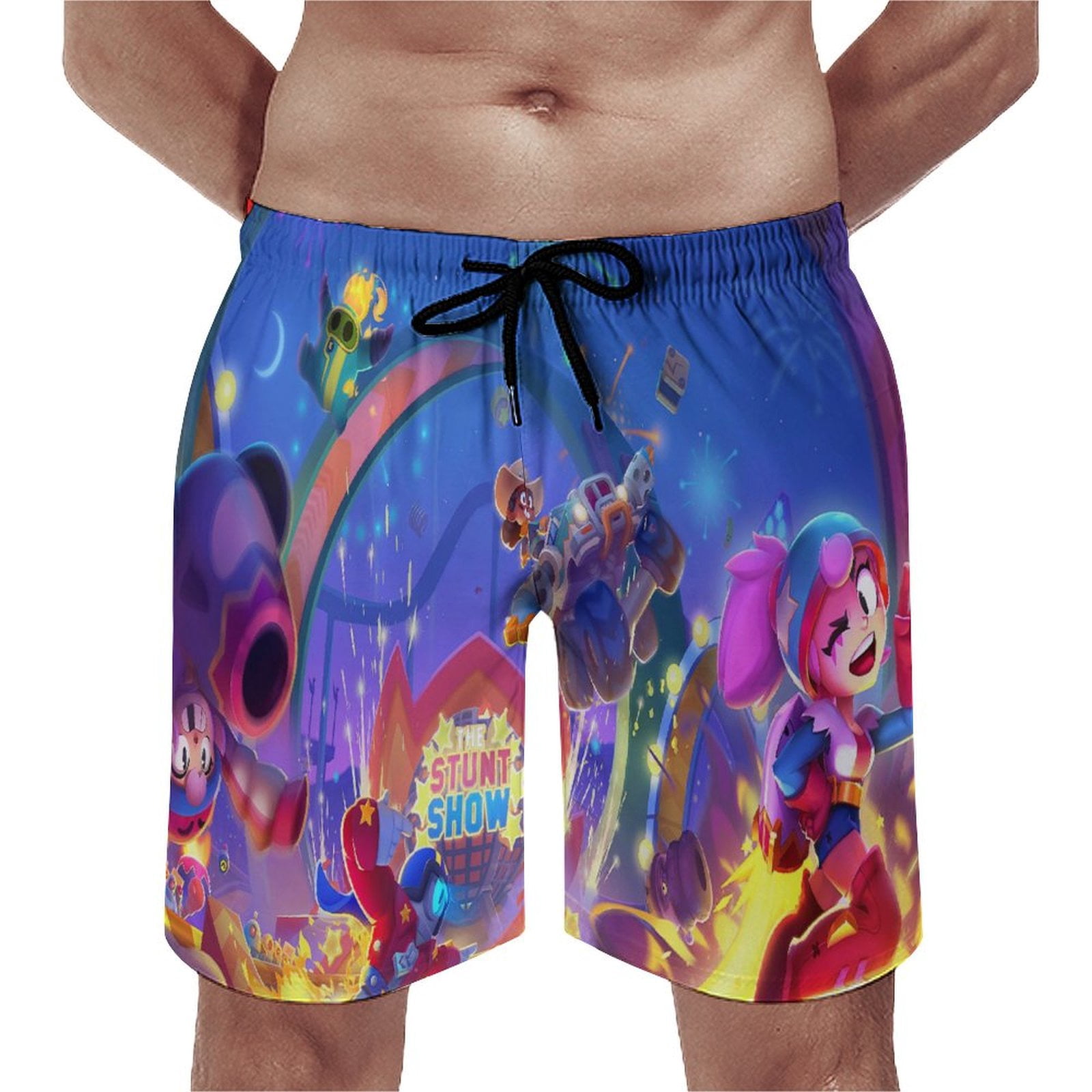 Brawl Stars Men's Beachwear Quick Dry 3D Printed Beach Board Shorts ...