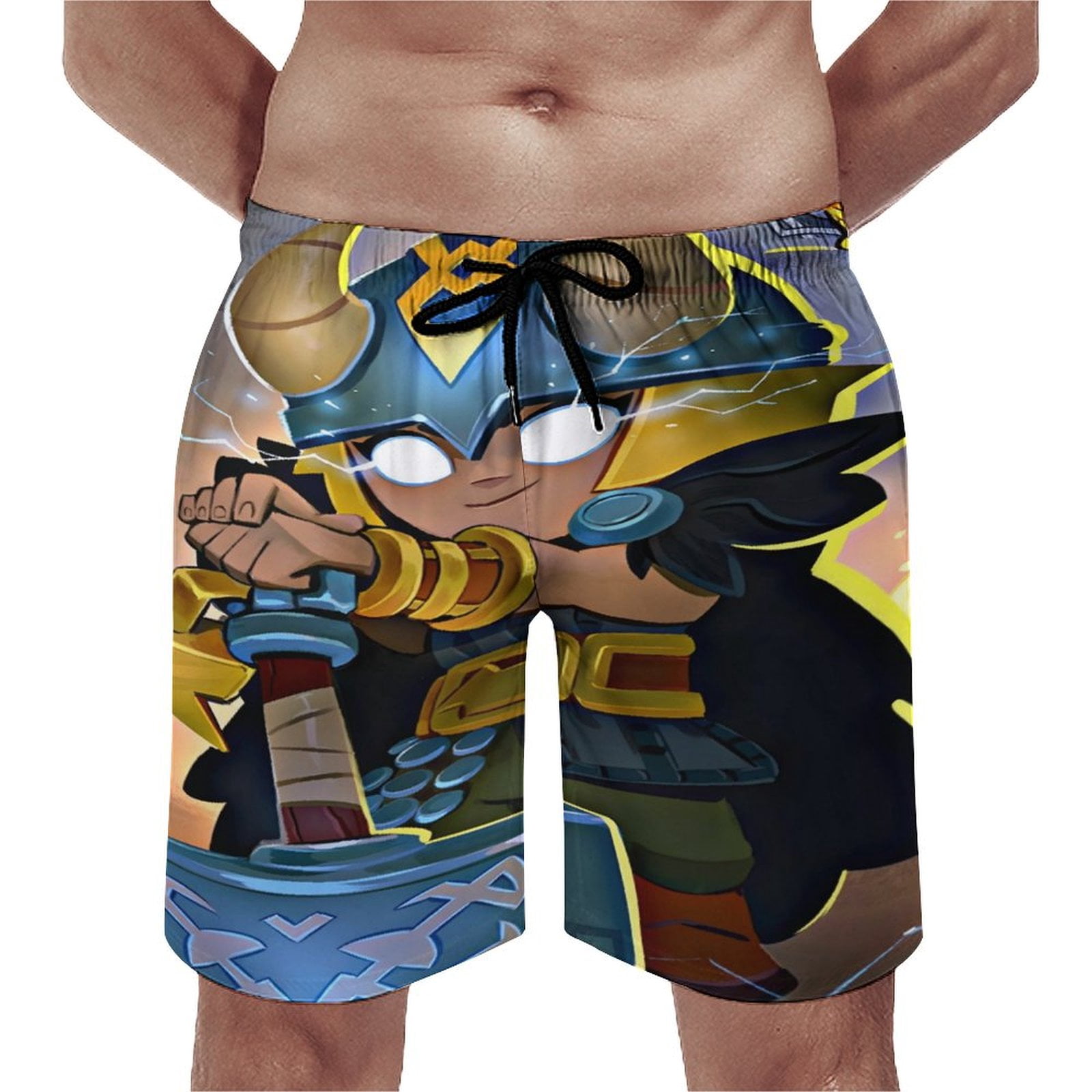 Brawl Stars Men's Beachwear Quick Dry 3D Printed Beach Board Shorts ...