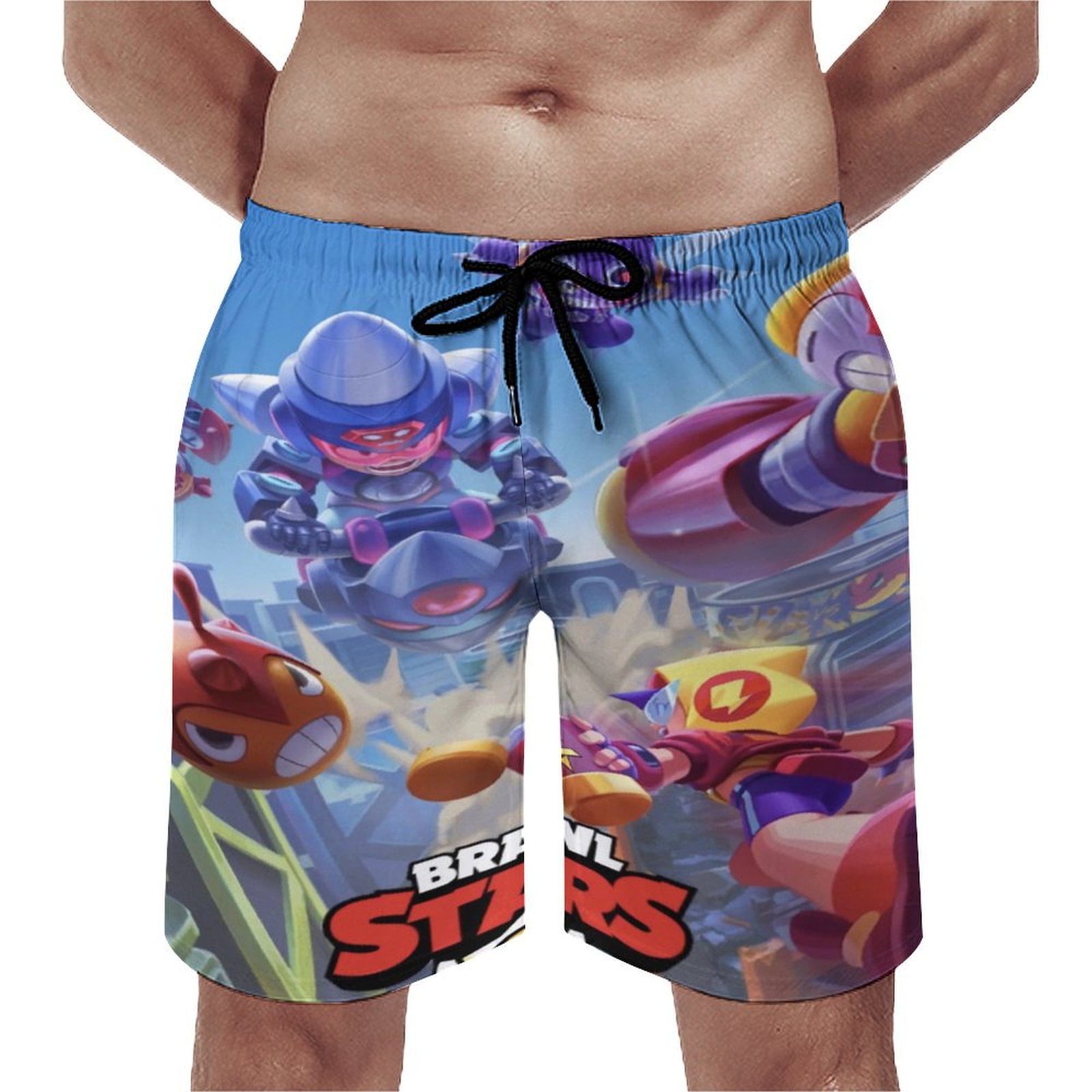 Brawl Stars Men's Beachwear Quick Dry 3D Printed Beach Board Shorts ...