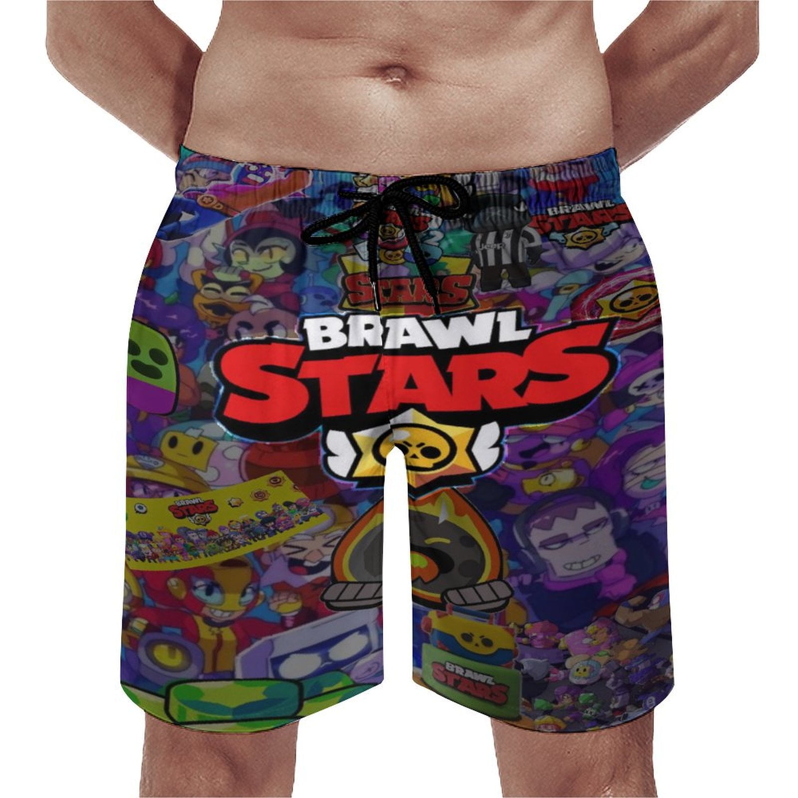 Brawl Stars Men's Beachwear Quick Dry 3D Printed Beach Board Shorts ...