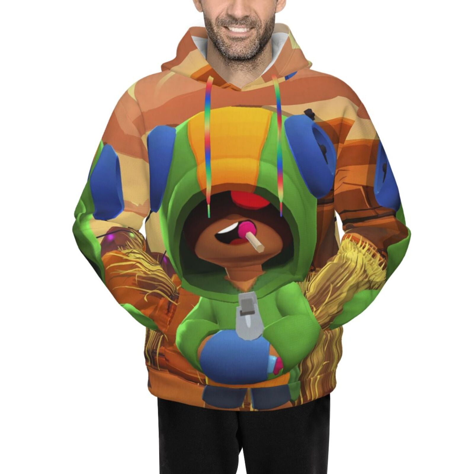 Brawl Stars Men's Hoodie Novelty Pattern Adult Hooded Sweatshirts ...