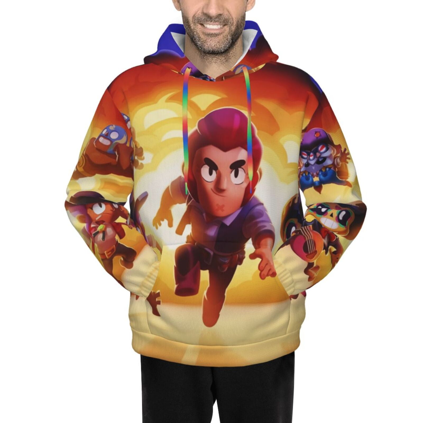 Brawl Stars Men's Hoodie Novelty Pattern Adult Hooded Sweatshirts ...