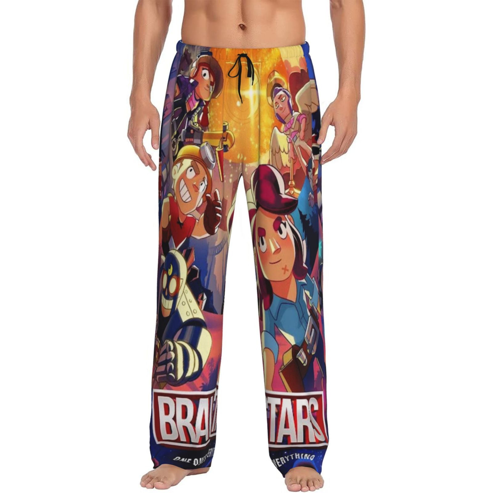 Brawl Stars Pajama Pants Drawstring Elastic Waistband Loungewear Comfy Separate Bottoms Sleep PJ ...
