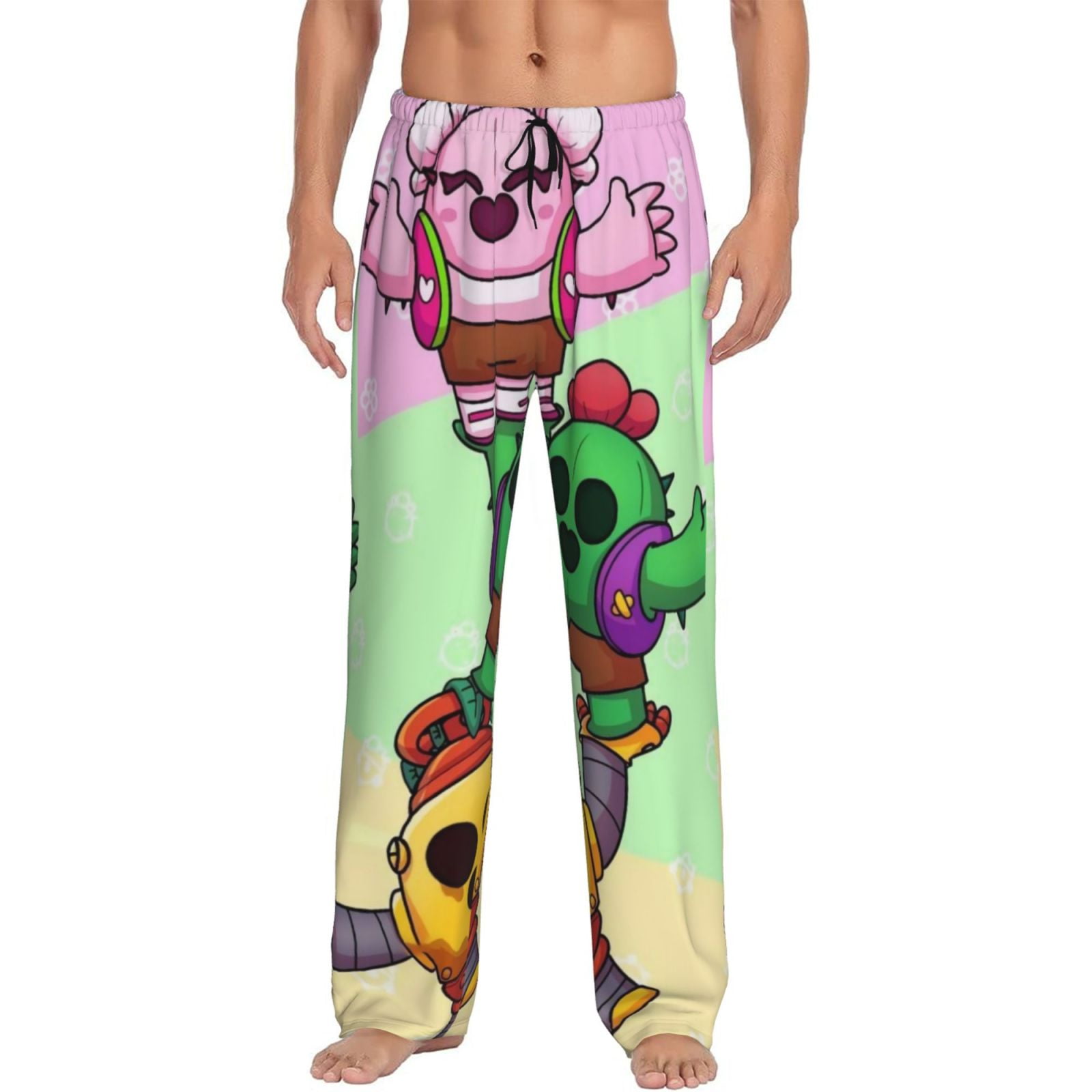 Brawl Stars Pajama Pants Drawstring Elastic Waistband Loungewear Comfy Separate Bottoms Sleep PJ ...