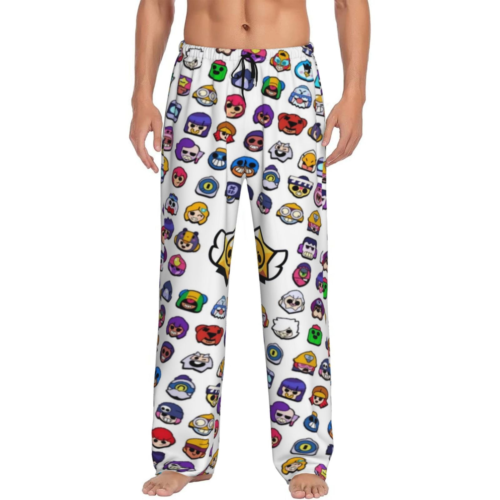 Brawl Stars Pajama Pants Drawstring Elastic Waistband Loungewear Comfy Separate Bottoms Sleep PJ ...
