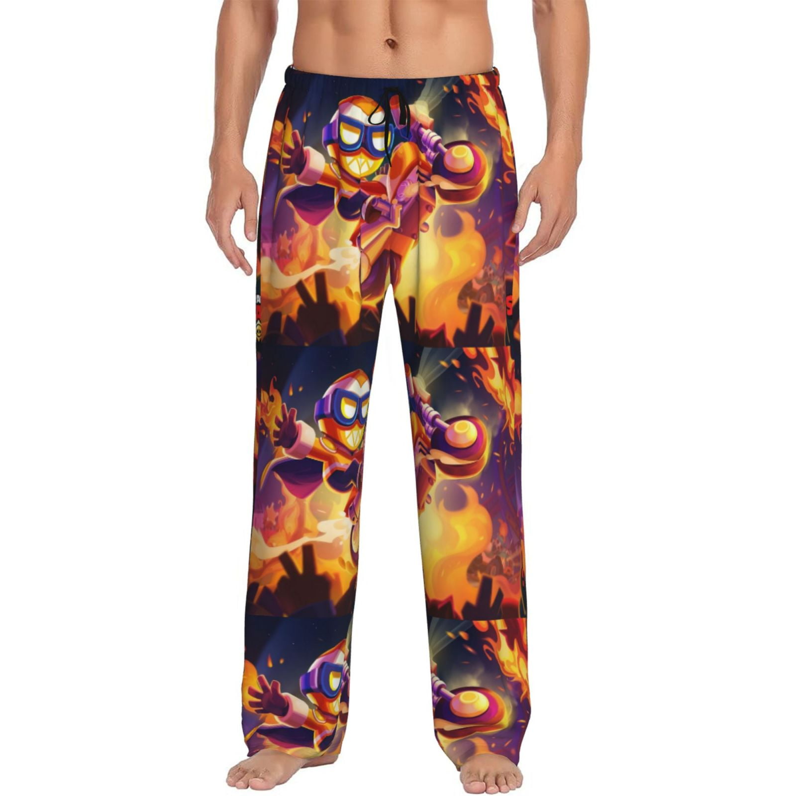 Brawl Stars Pajama Pants Drawstring Elastic Waistband Loungewear Comfy Separate Bottoms Sleep PJ ...