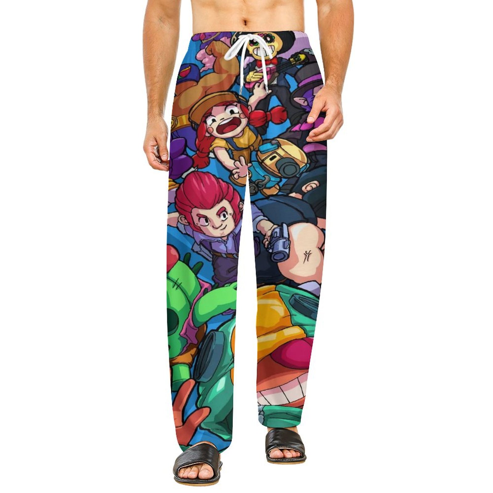 Brawl Stars Pajama Pants for Men Women Funny All Over Print Adult Couple Lounge Sleep Bottoms ...
