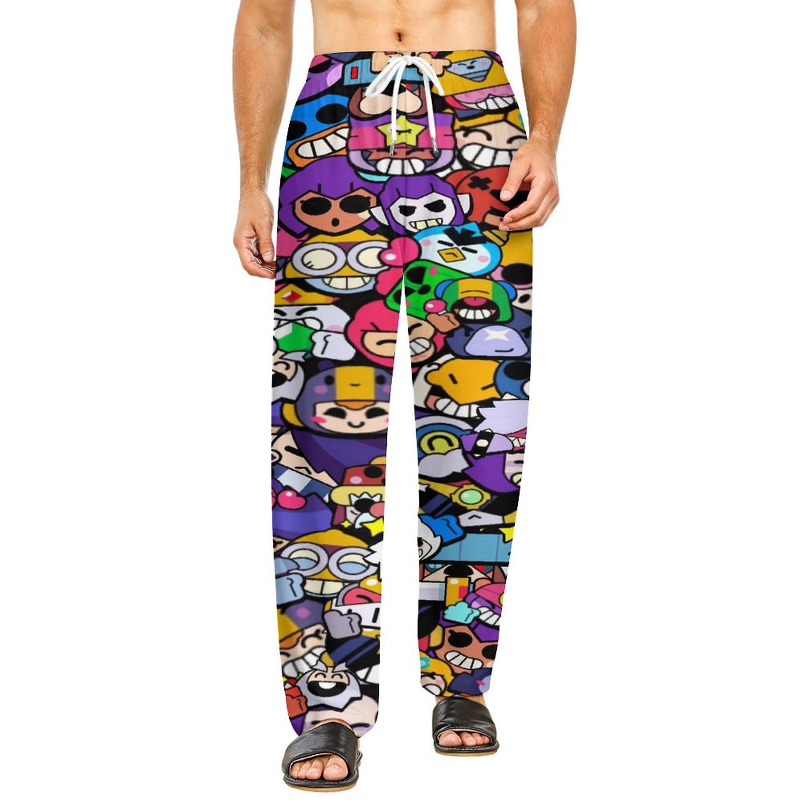 Brawl Stars Pajama Pants for Men Women Funny All Over Print Adult Couple Lounge Sleep Bottoms ...