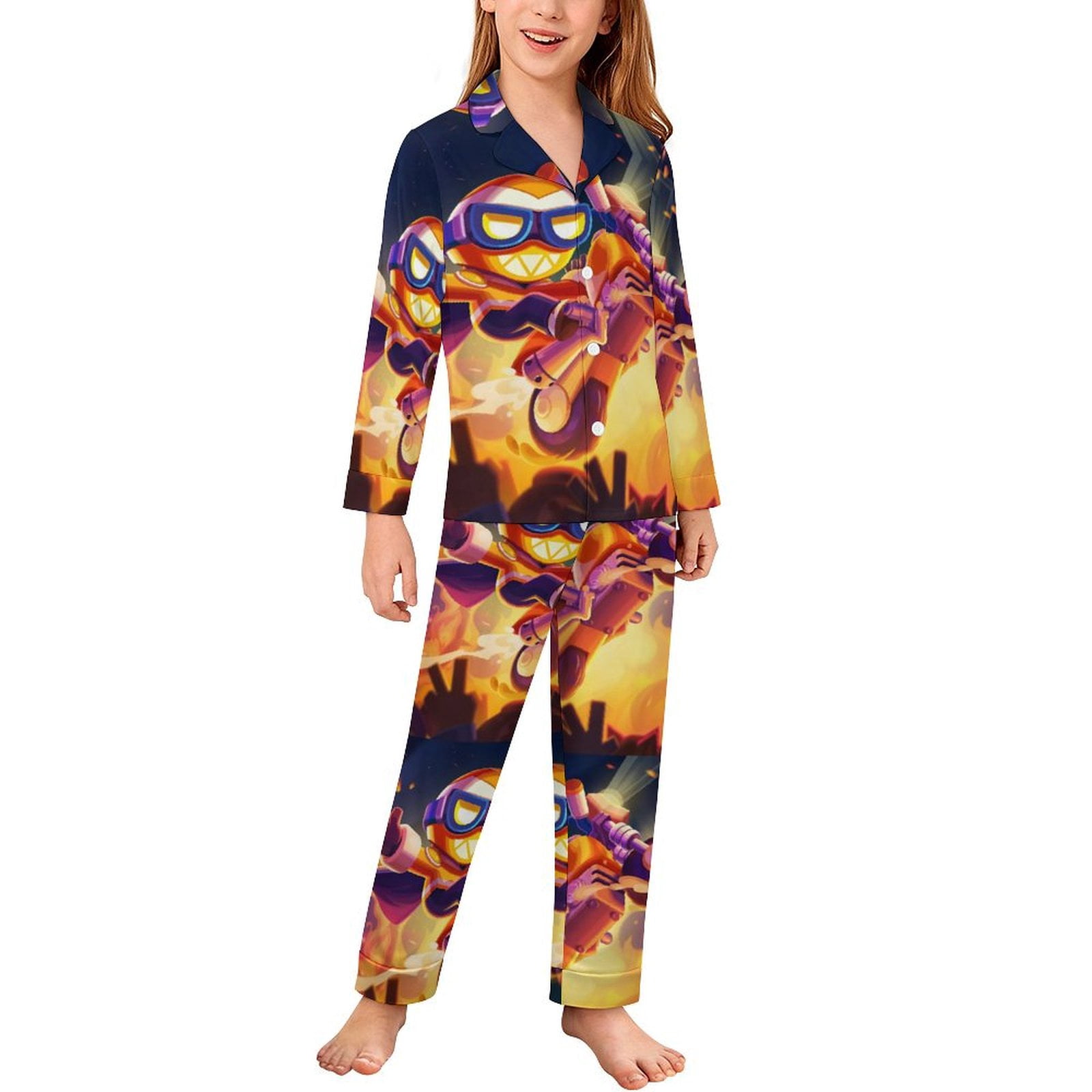 Brawl Stars Pajamas Set Boys Girls Pjs Long Sleeve 2 Piece Sleepwear ...
