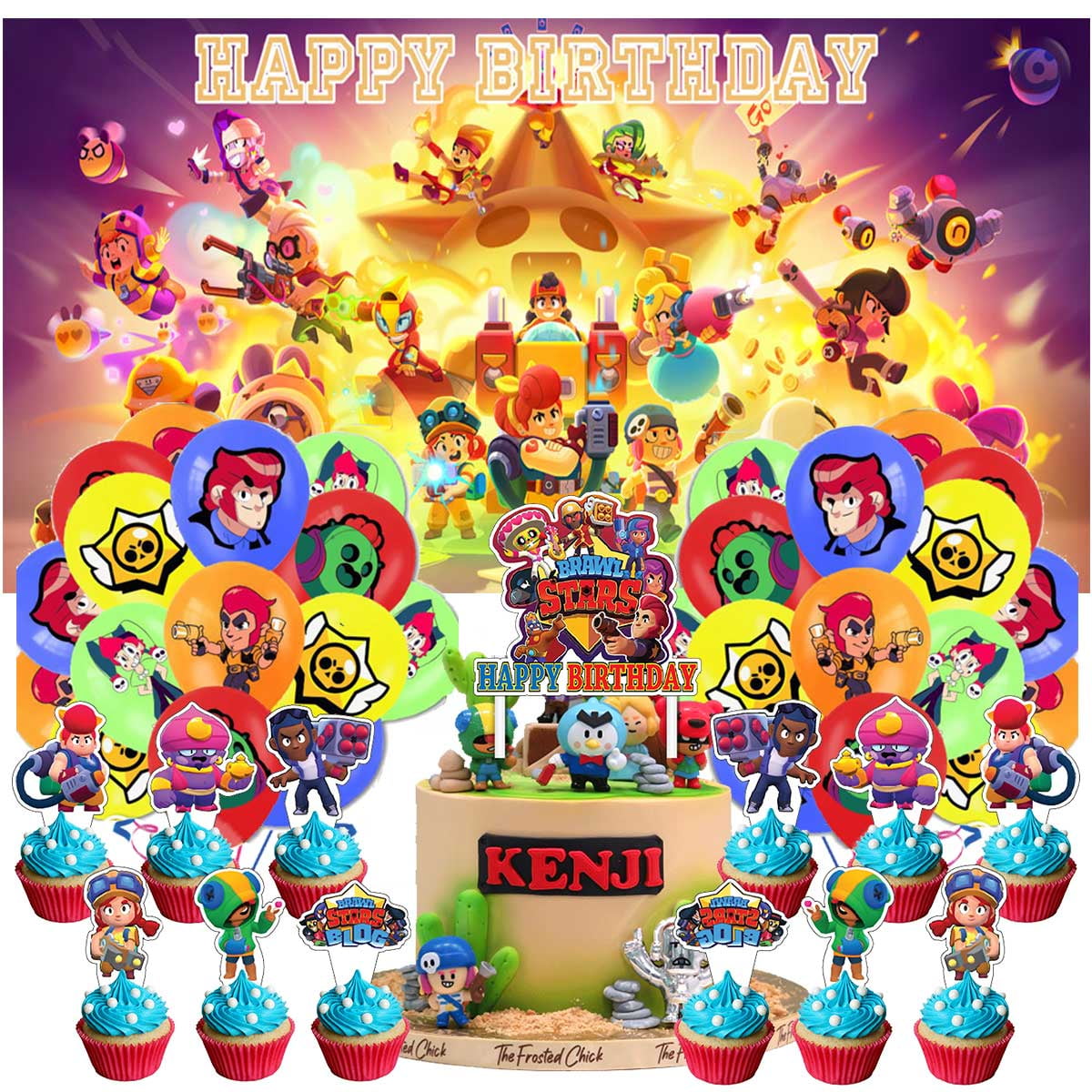 Brawl Stars Party Decorations Set Kit Balloons Birthday Decor Cake ...