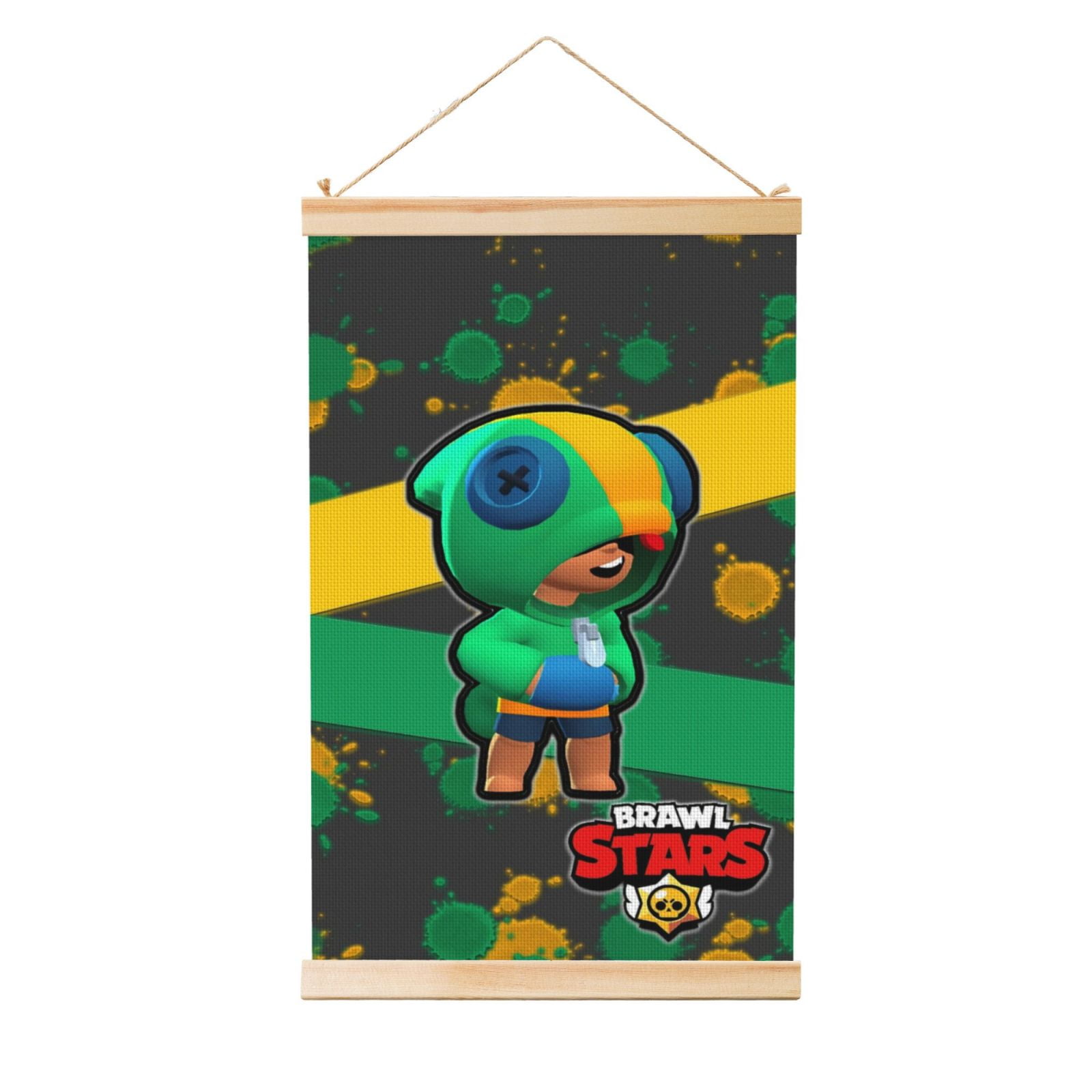Brawl Stars Poster Canvas Wooden Shaft Hanging Poster Home Decor ...