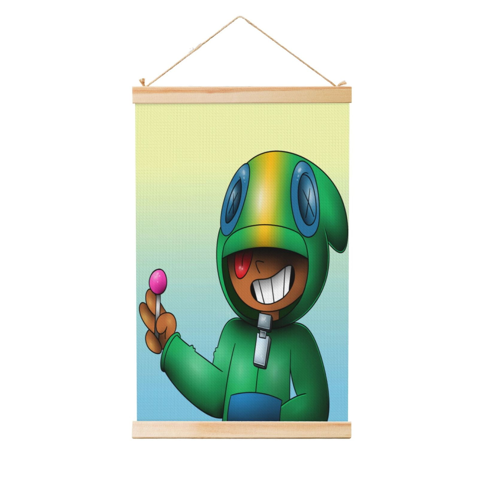 Brawl Stars Poster Canvas Wooden Shaft Hanging Poster Home Decor ...