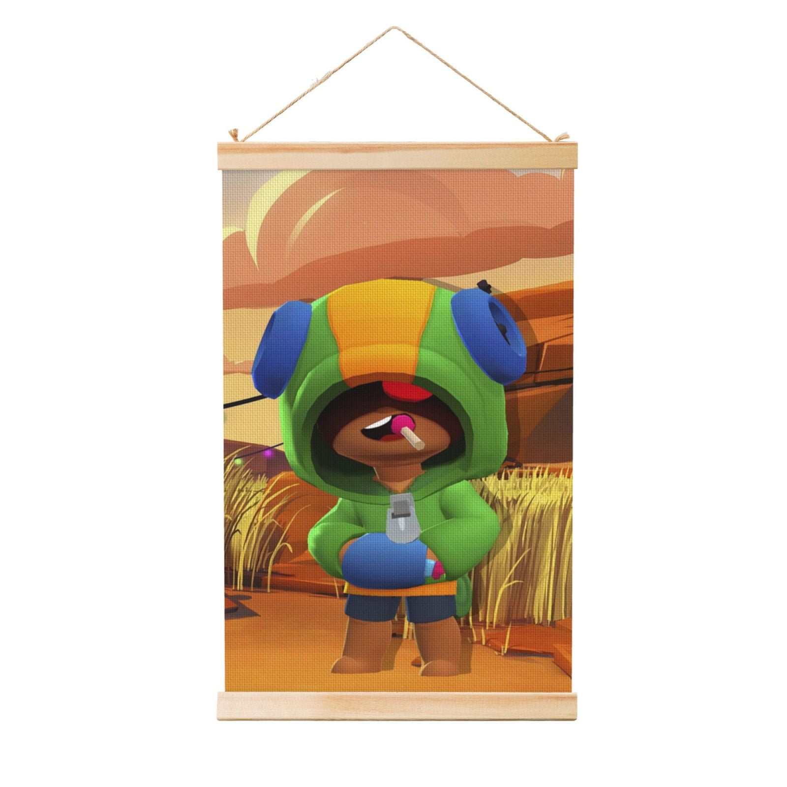 Brawl Stars Poster Canvas Wooden Shaft Hanging Poster Home Decor ...