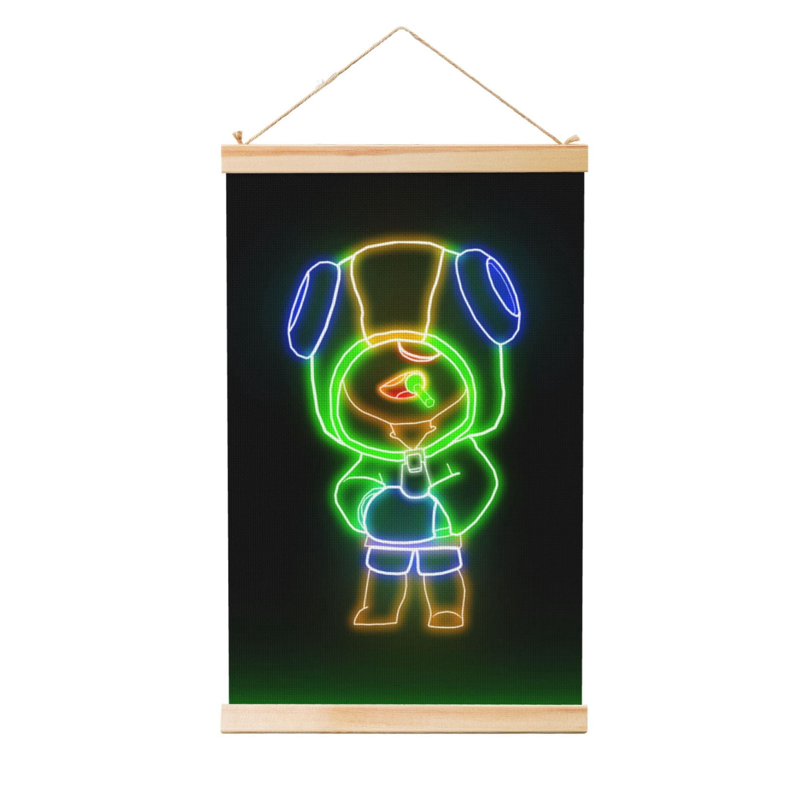 Brawl Stars Poster Canvas Wooden Shaft Hanging Poster Home Decor ...