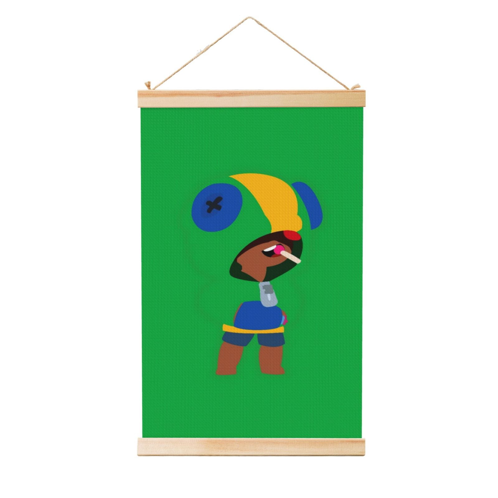 Brawl Stars Poster Canvas Wooden Shaft Hanging Poster Home Decor ...